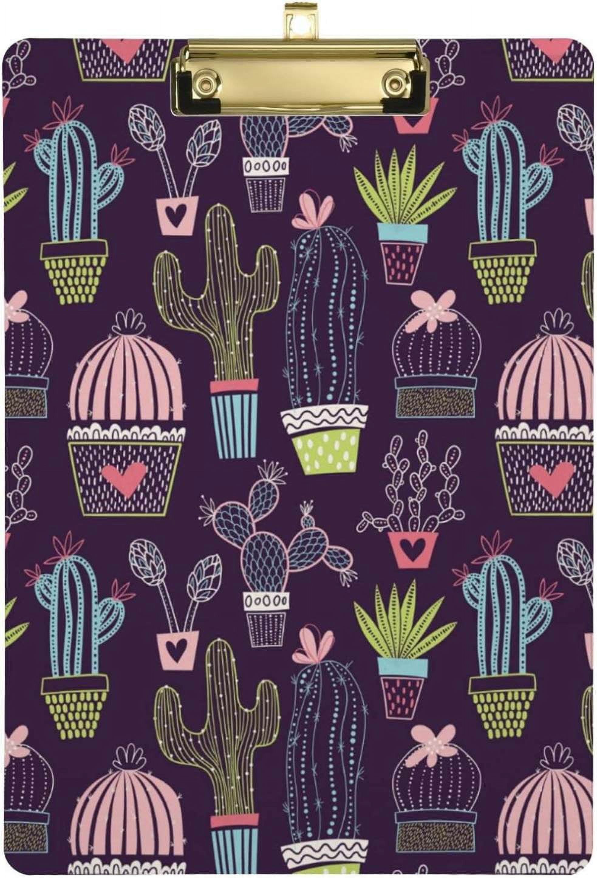 12.5"x9" Cactus Pattern Clipboards, Standard A4 Letter Size Nursing ...
