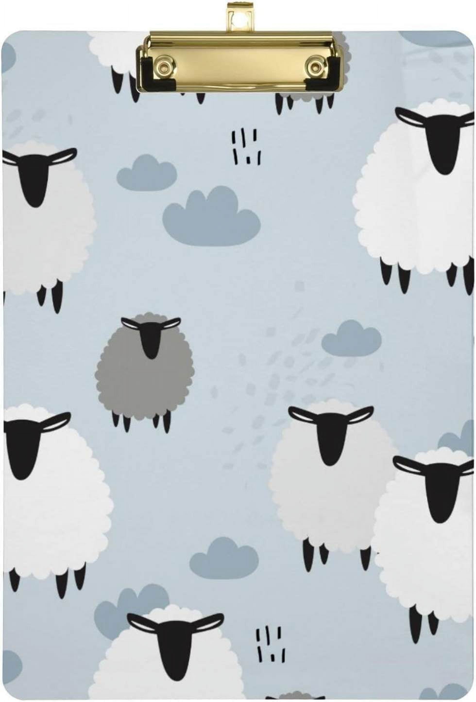 12.5"x9" Cartoon Sheep Clipboards, Standard A4 Letter Size Nursing ...
