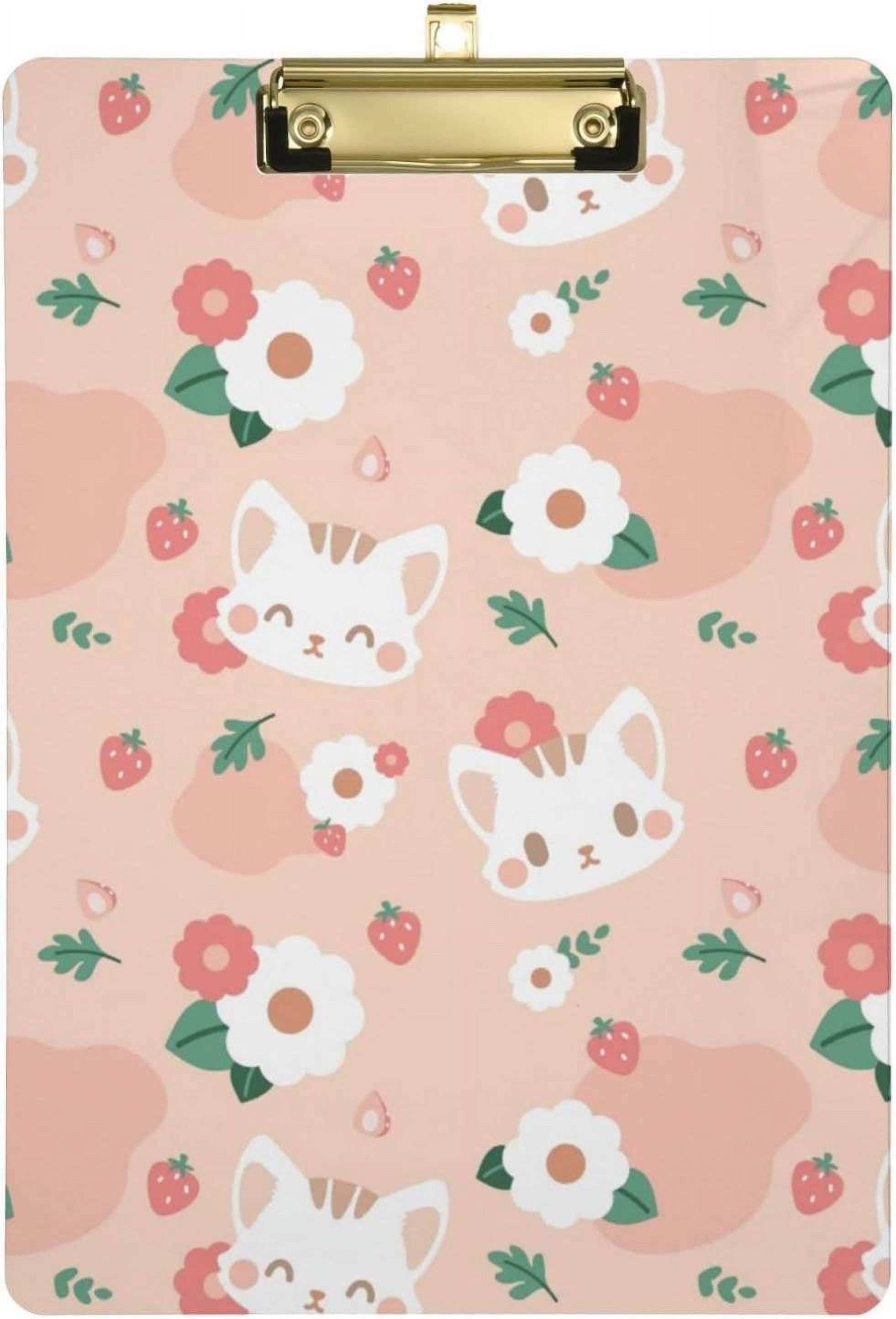 12.5"x9" Cat Strawberry Clipboards, Standard A4 Letter Size Nursing ...