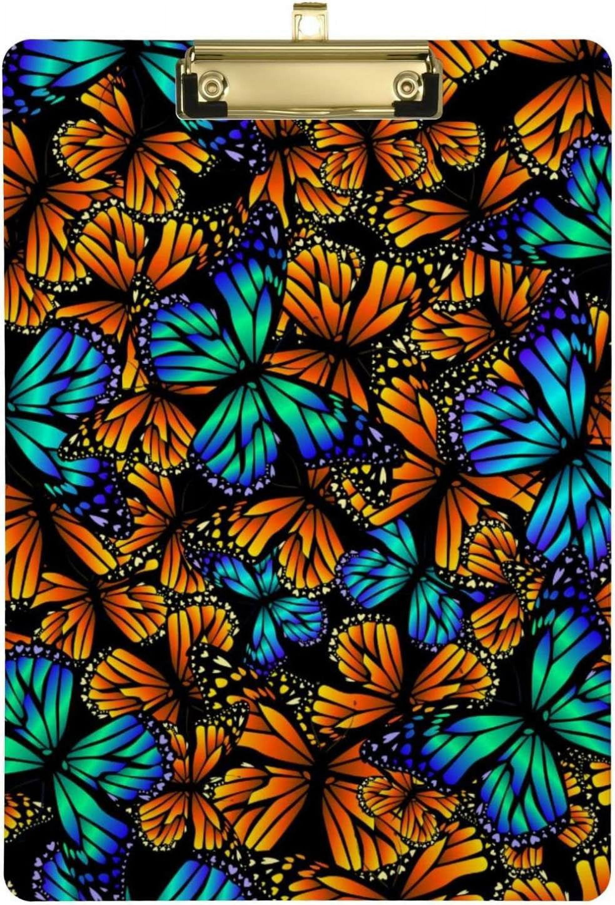 12.5"x9" Colorful Butterfly Clipboards, Standard A4 Letter Size Nursing ...