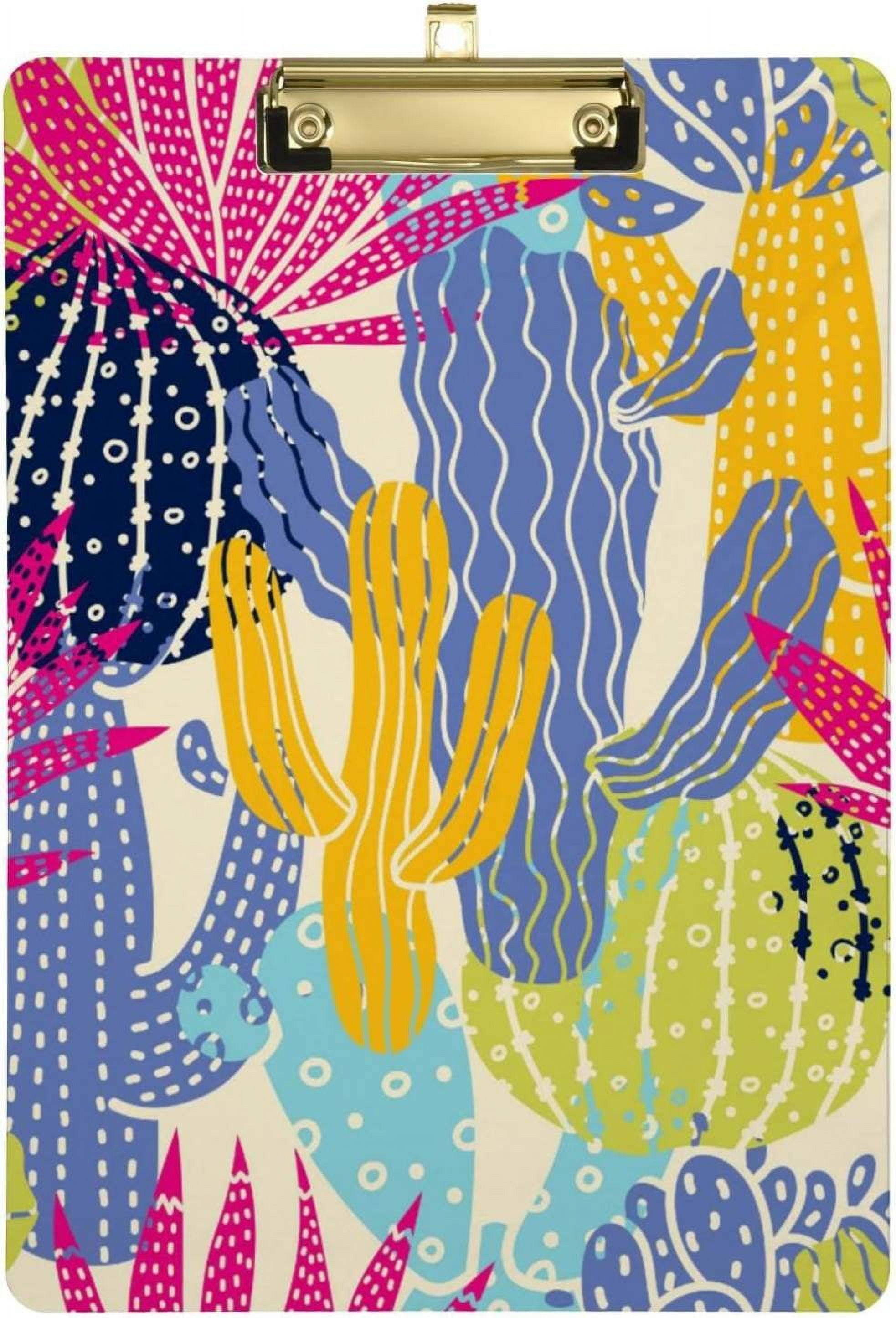 12.5"x9" Colorful Cactus Clipboards, Standard A4 Letter Size Nursing ...
