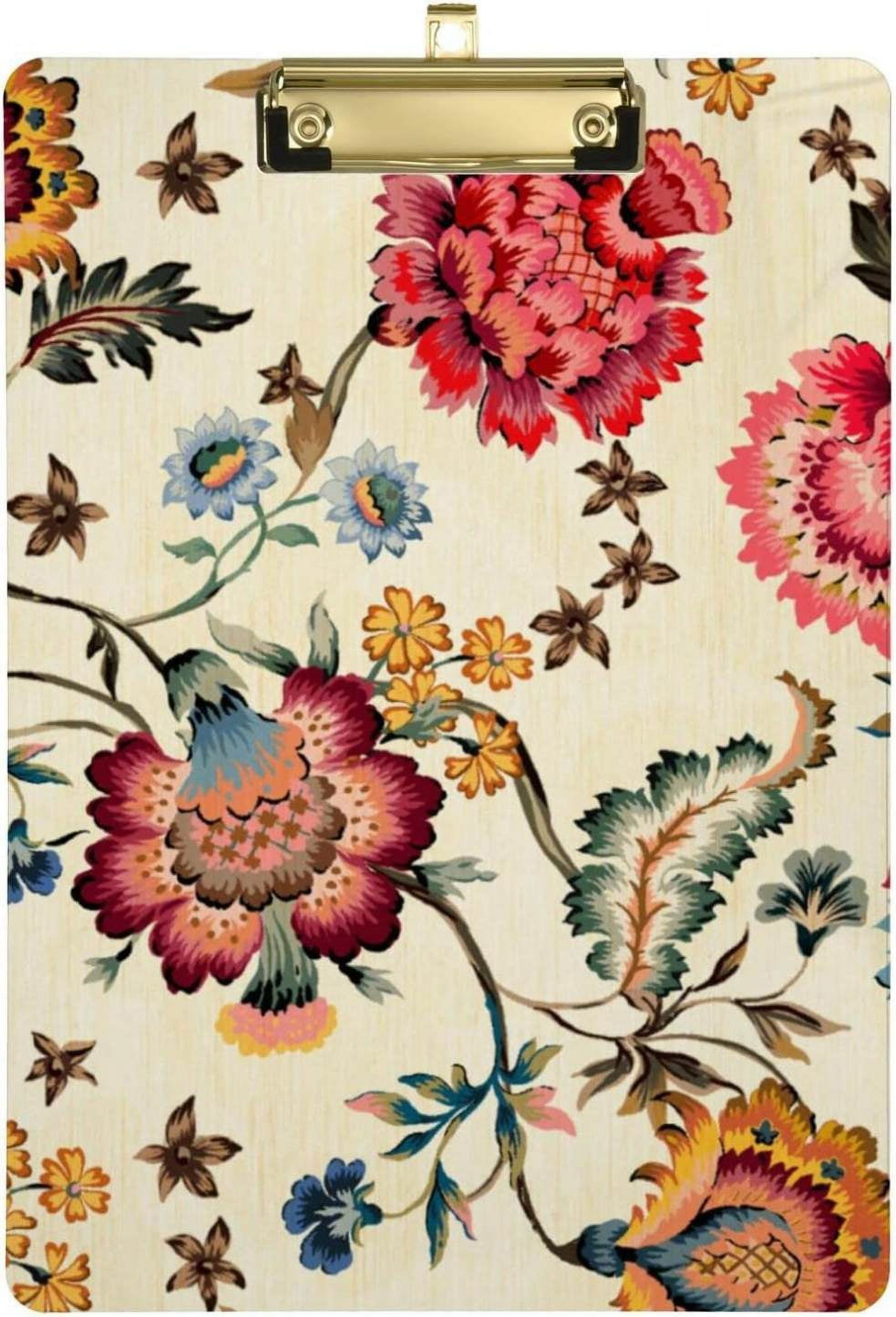 12.5"x9" Colorful Flowers Clipboards, Standard A4 Letter Size Nursing ...