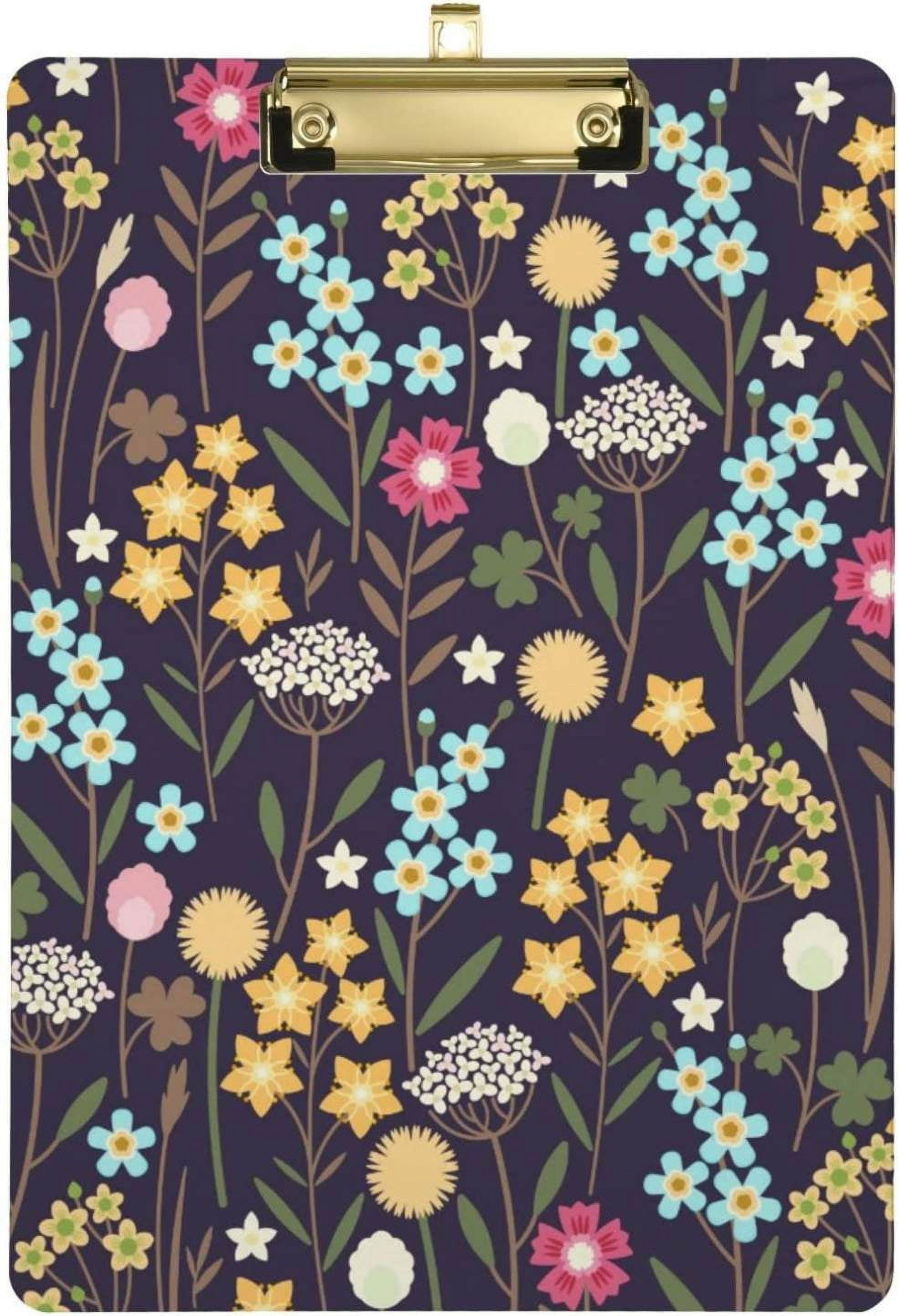 12.5"x9" Colorful Flowers Clipboards, Standard A4 Letter Size Nursing ...