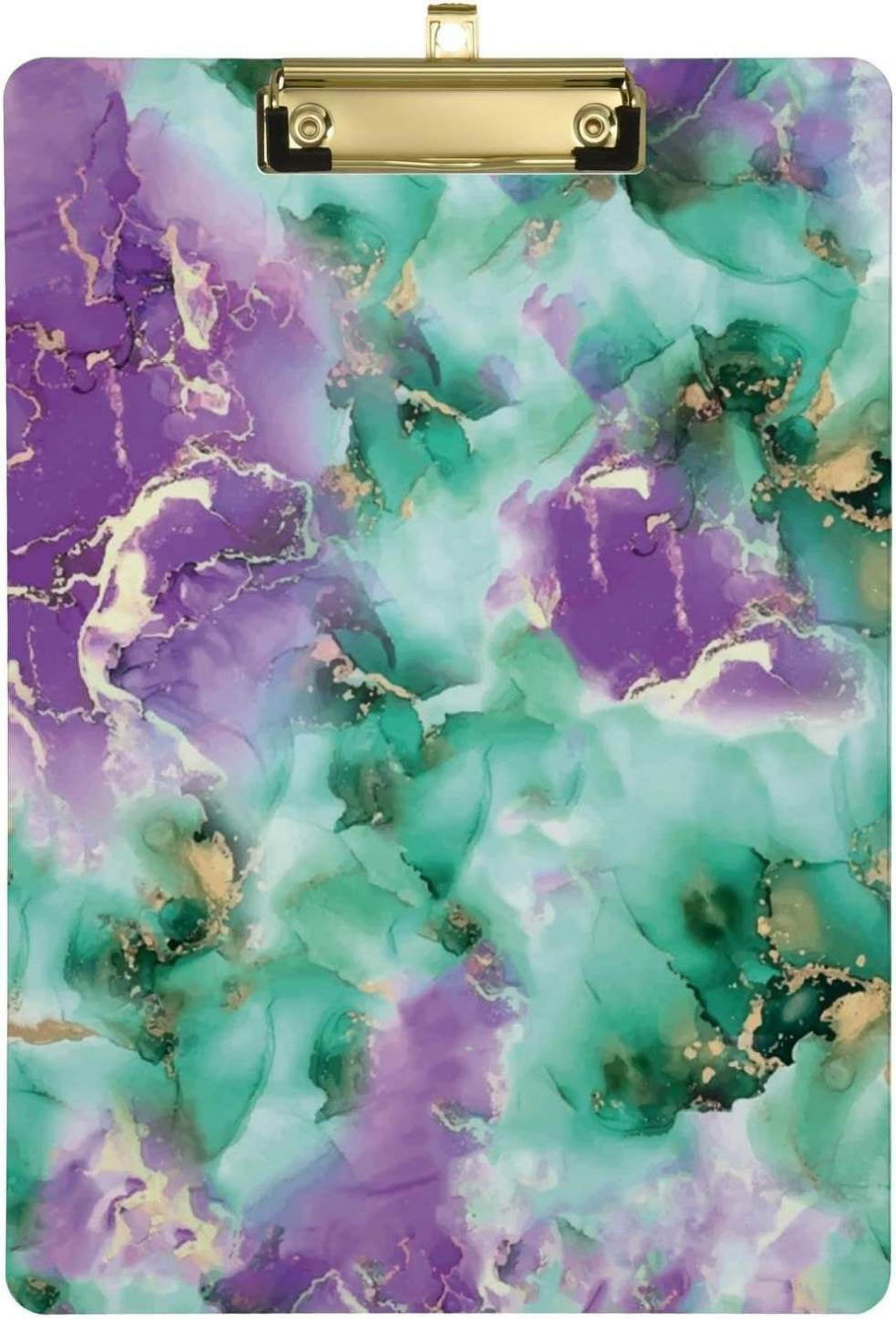 12.5"x9" Colorful Marble Clipboards, Standard A4 Letter Size Nursing ...