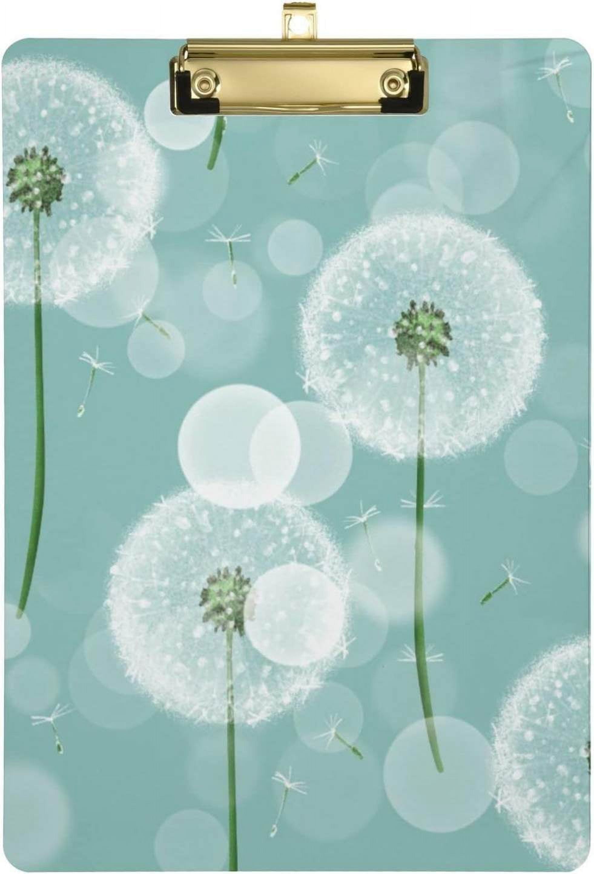 12.5"x9" Dandelion on Blue Clipboards, Standard A4 Letter Size Nursing ...