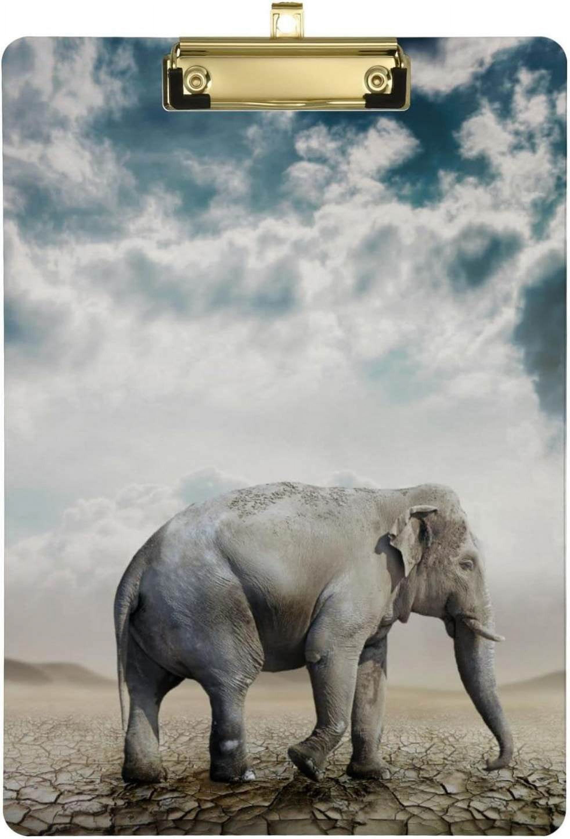 12.5"x9" Elephant Clipboards, Standard A4 Letter Size Nursing Clipboard with Low Profile Metal ...