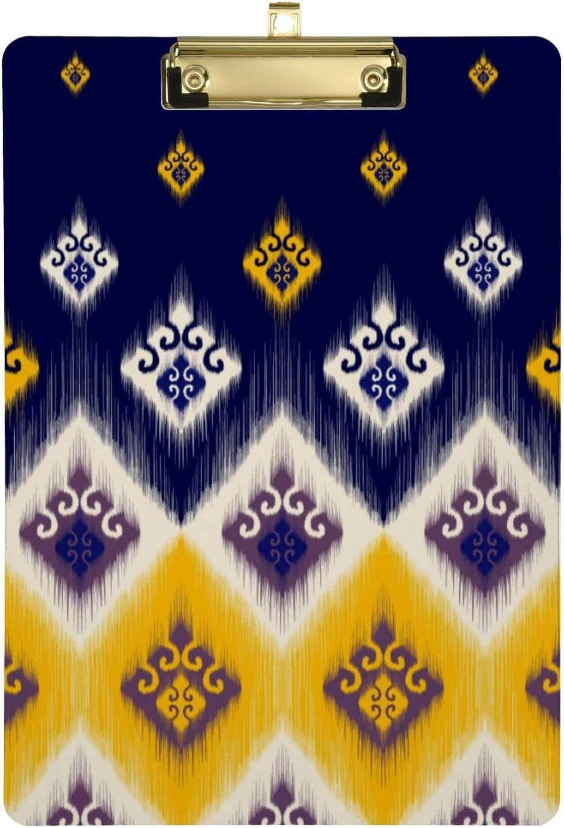 12.5"x9" Geometric Ikat Pattern Clipboards, Standard A4 Letter Size ...