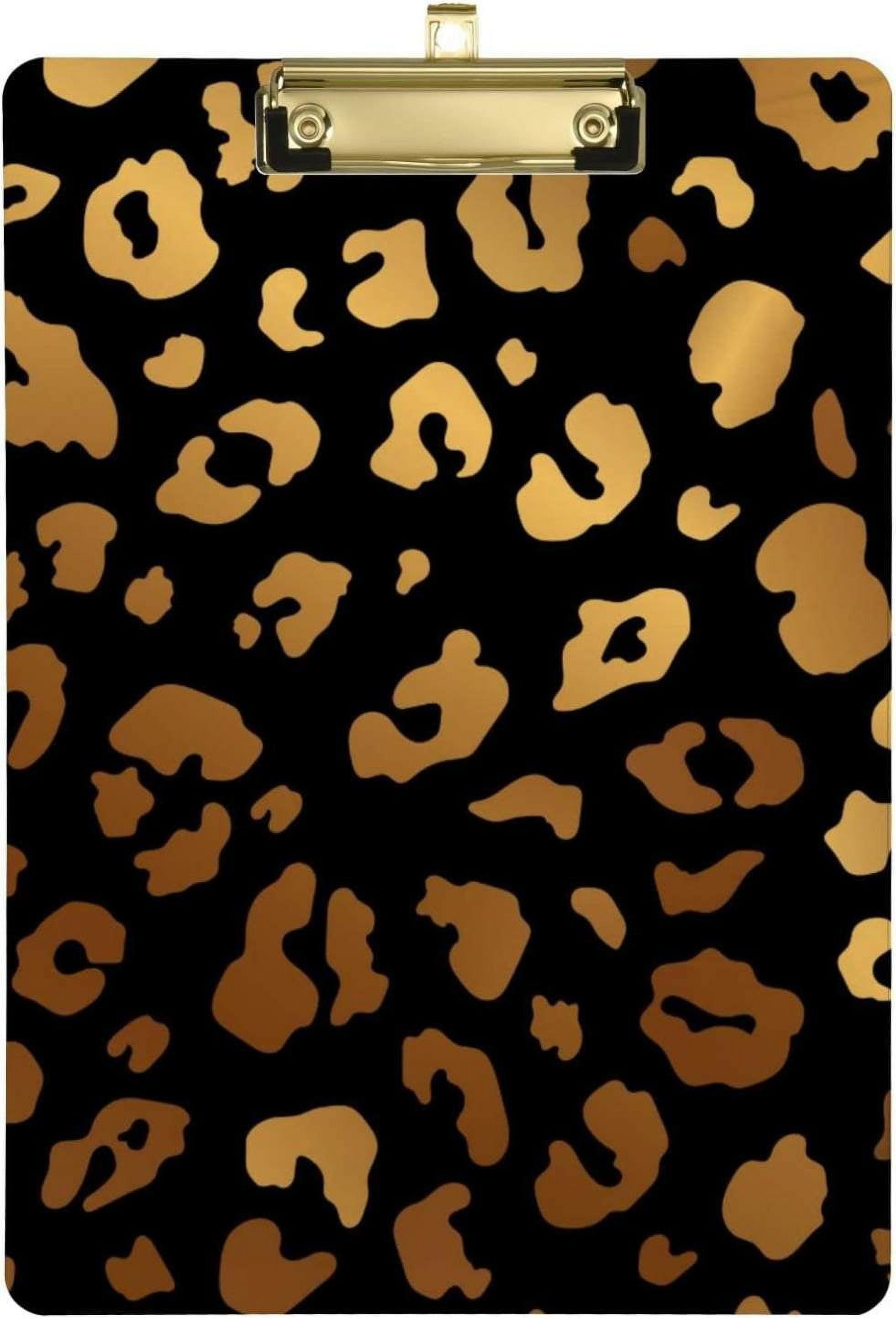 12.5"x9" Gold Leopard Print Clipboards, Standard A4 Letter Size Nursing ...