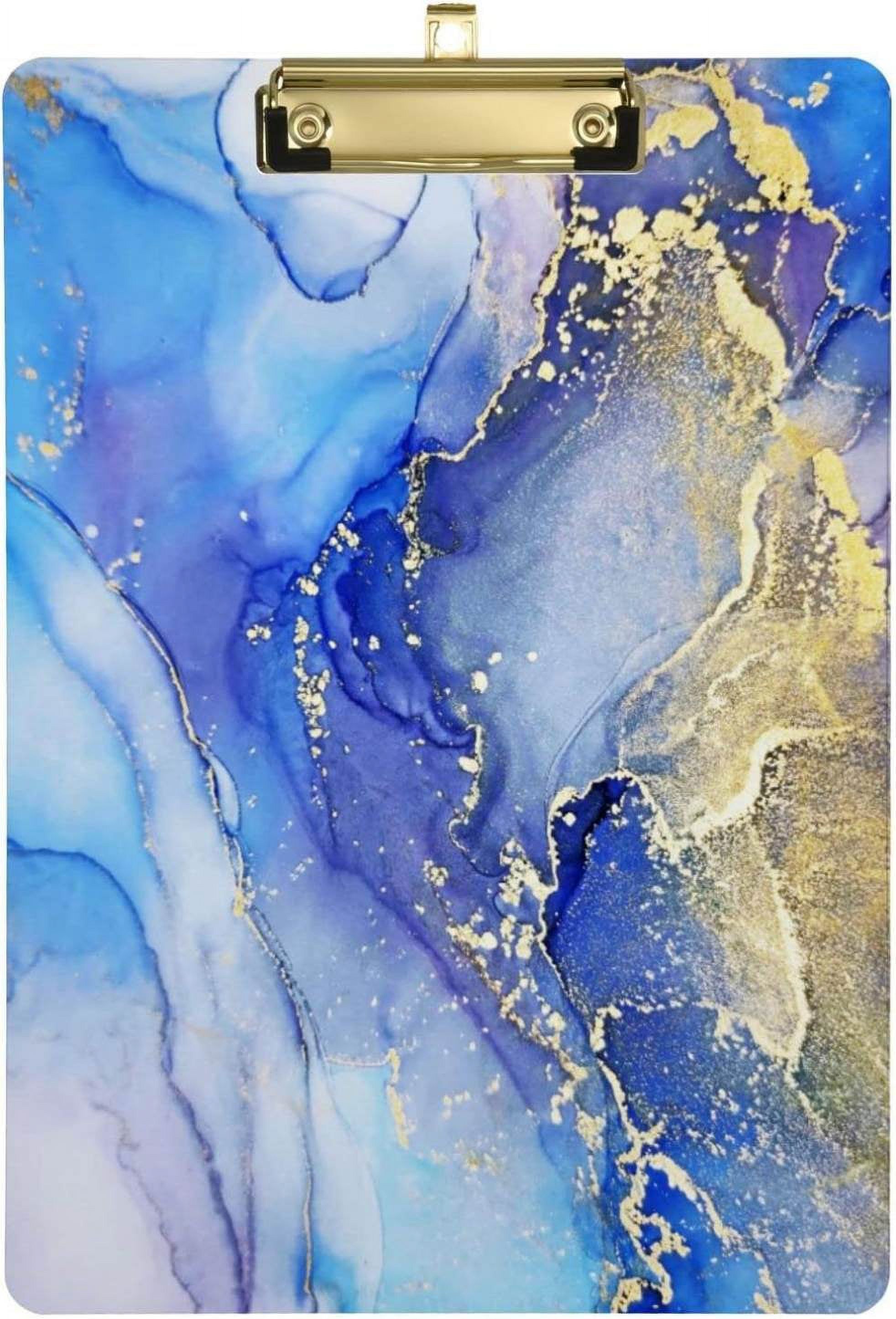 12.5"x9" Gold Marble Ink Print Clipboards, Standard A4 Letter Size ...