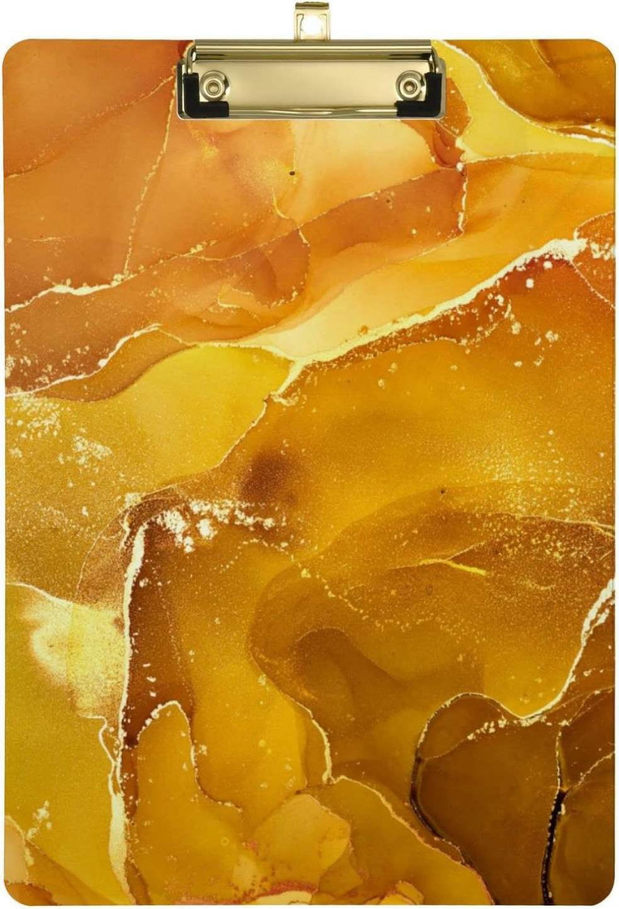 12.5"x9" Gold Marble Texture Clipboards, Standard A4 Letter Size ...