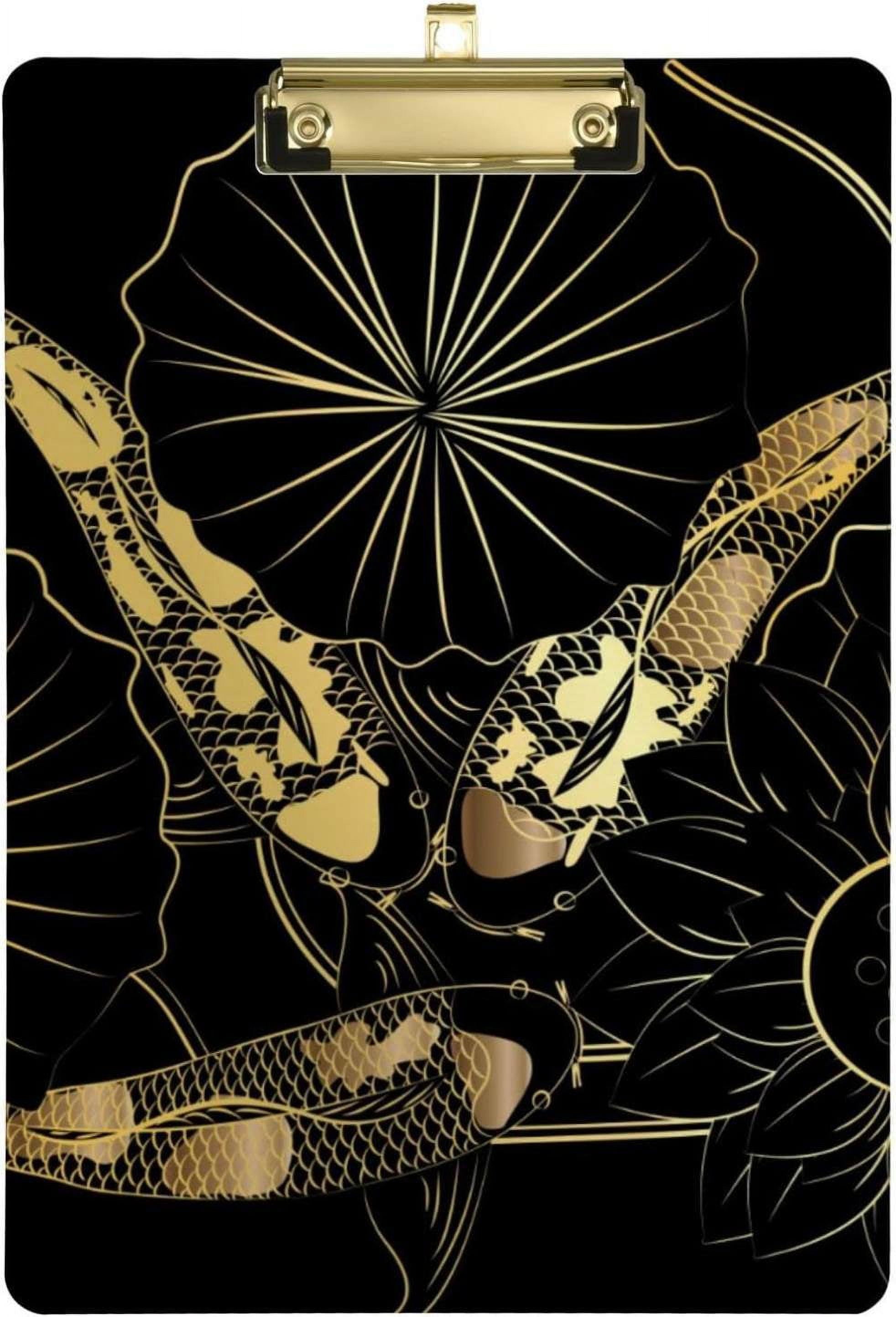 12.5"x9" Gold Ukiyoe Fish Clipboards, Standard A4 Letter Size Nursing ...