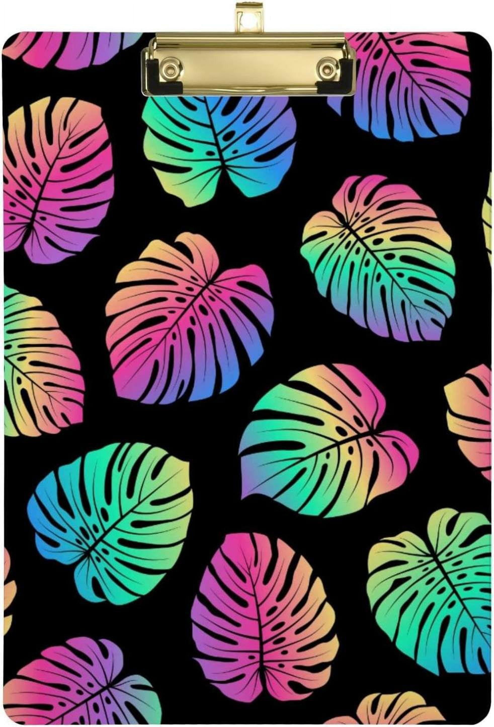 12.5"x9" Gradient Palm Leaf Clipboards, Standard A4 Letter Size Nursing ...