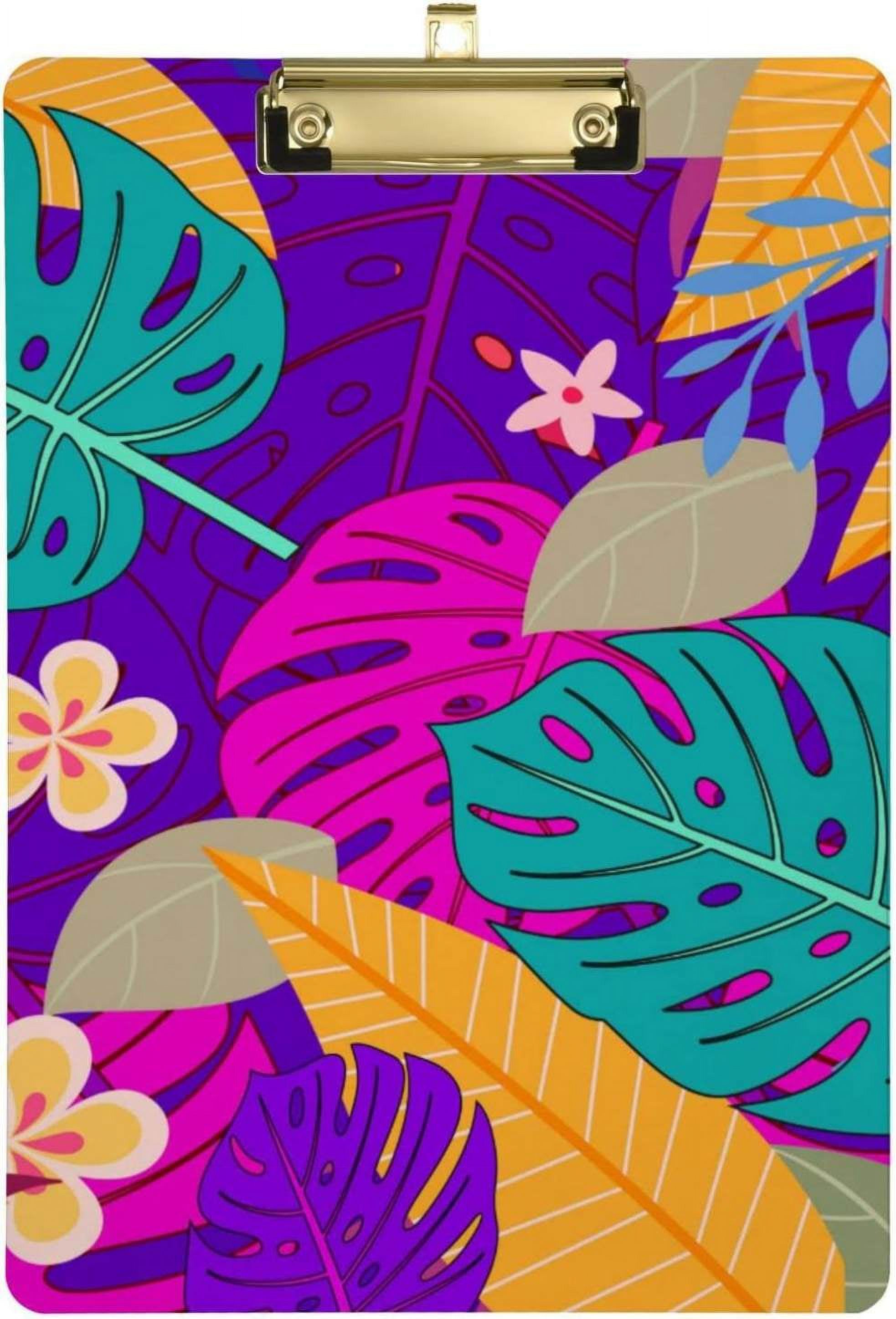 12.5"x9" Leaf and Flowers Clipboards, Standard A4 Letter Size Nursing ...