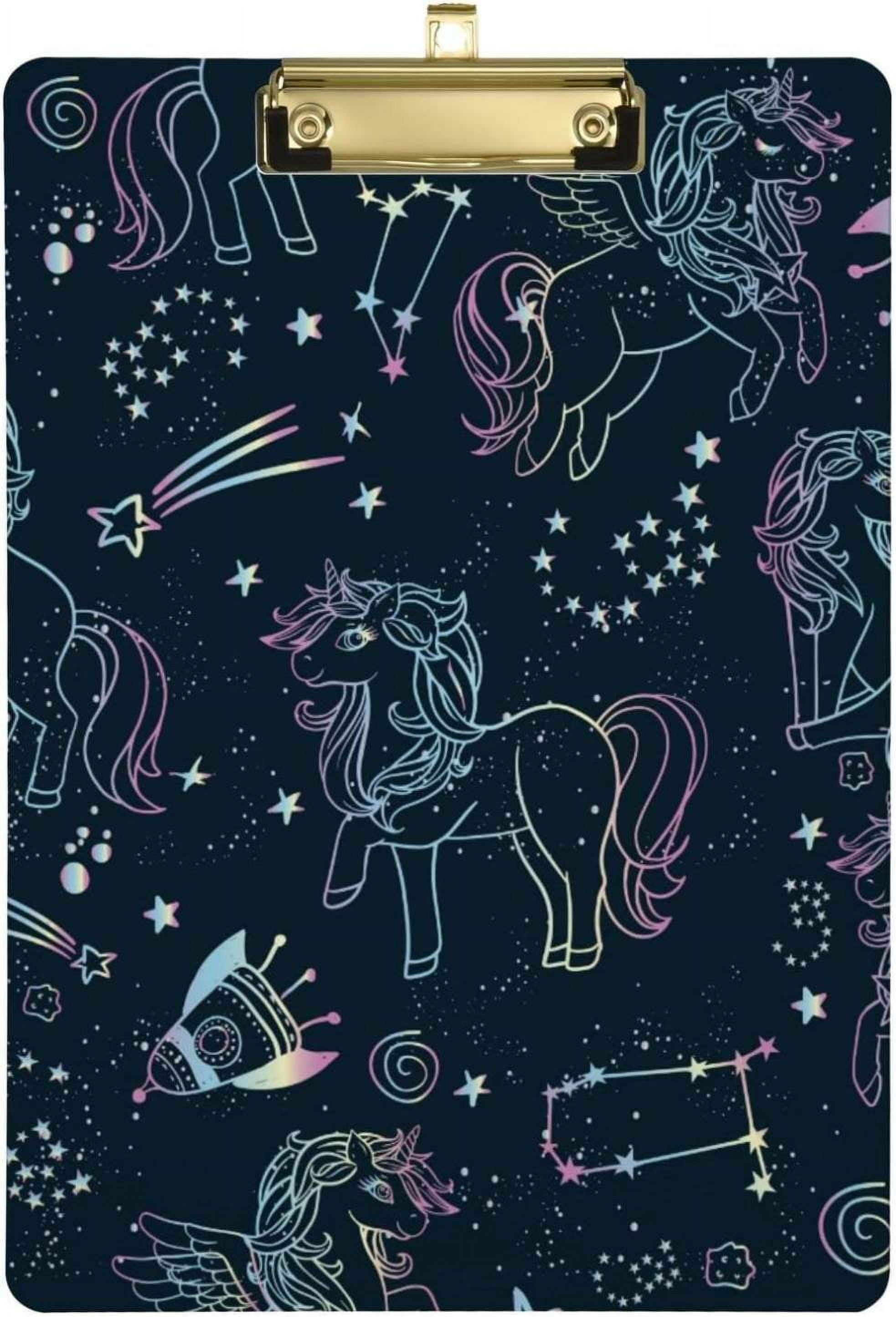12.5"x9" Magic Unicorn Clipboards, Standard A4 Letter Size Nursing ...