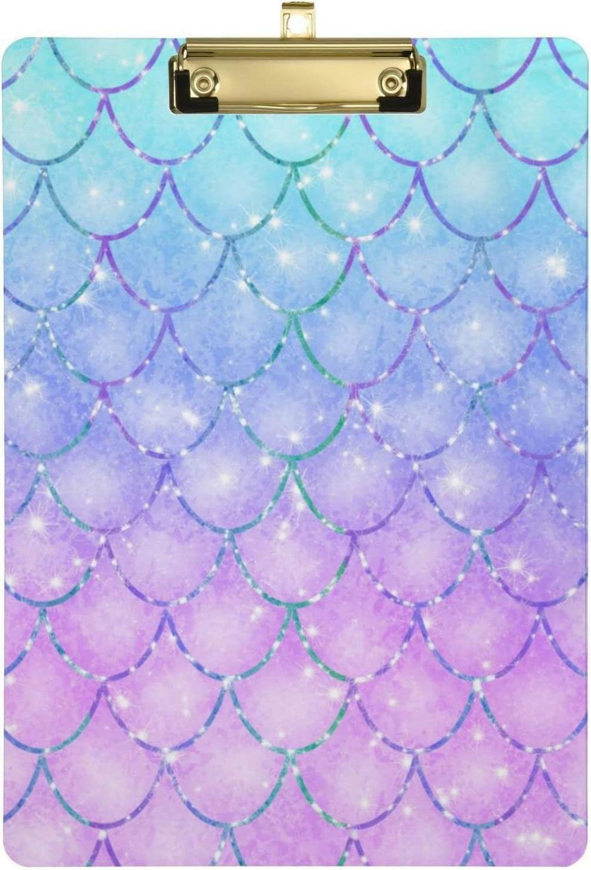 12.5"x9" Mermaid Clipboards, Standard A4 Letter Size Nursing Clipboard ...