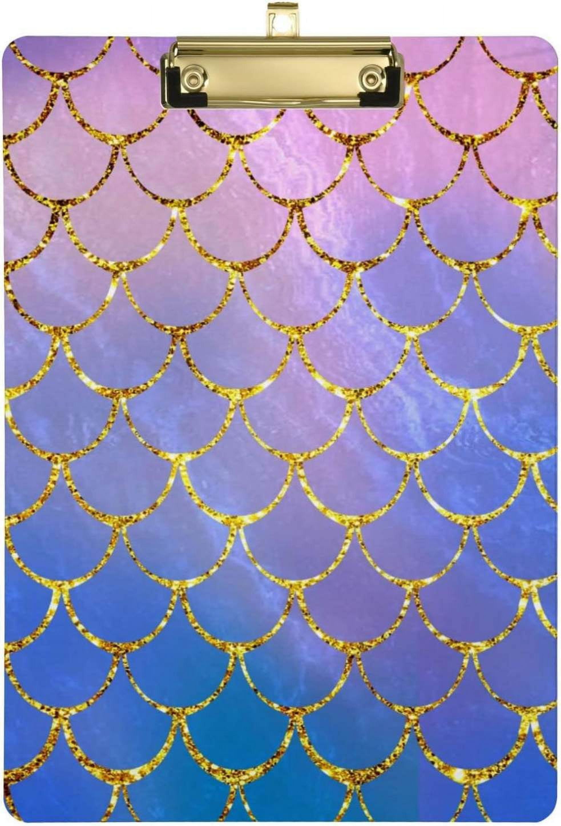 12.5"x9" Mermaid Tail Clipboards, Standard A4 Letter Size Nursing ...