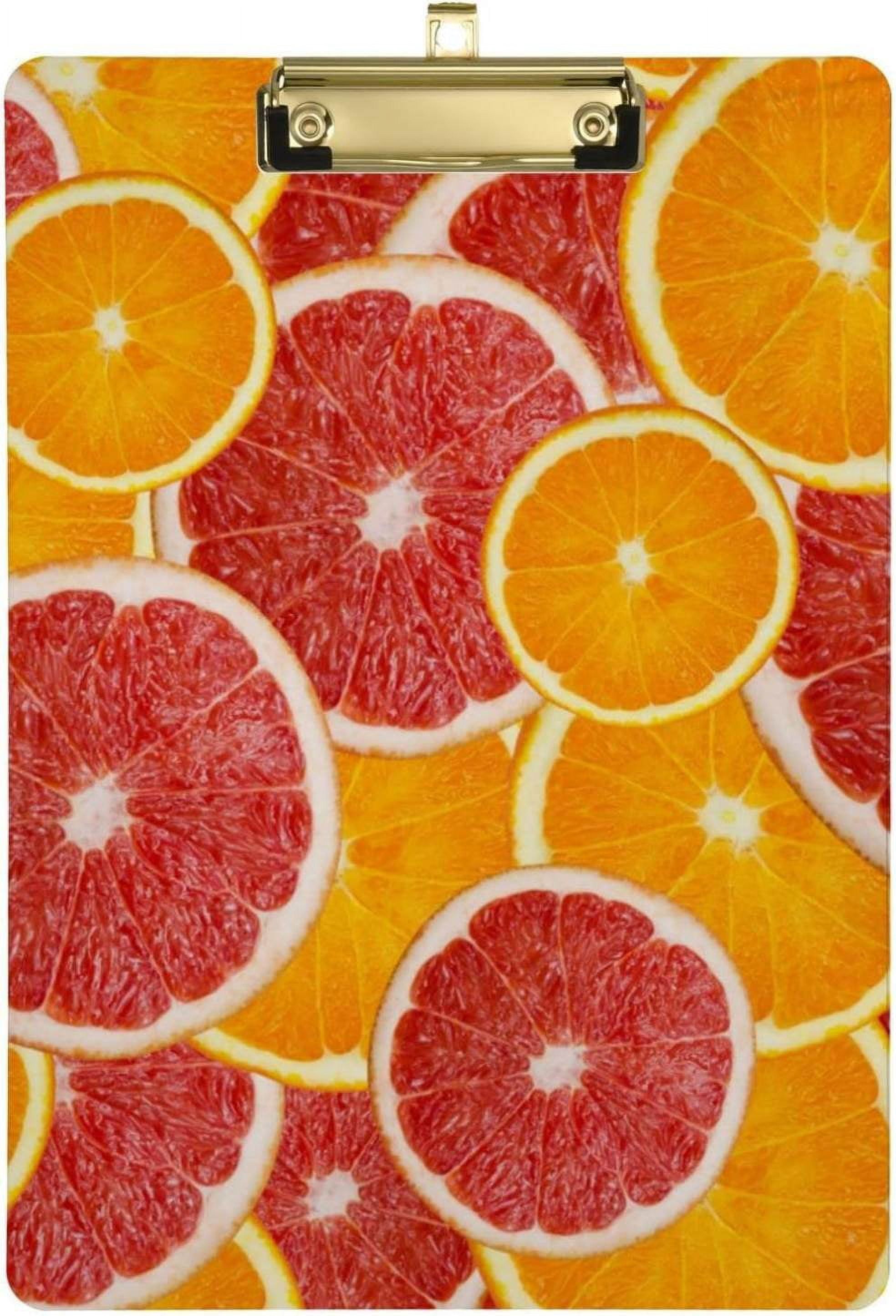 12.5"x9" Orange Fruit Clipboards, Standard A4 Letter Size Nursing ...