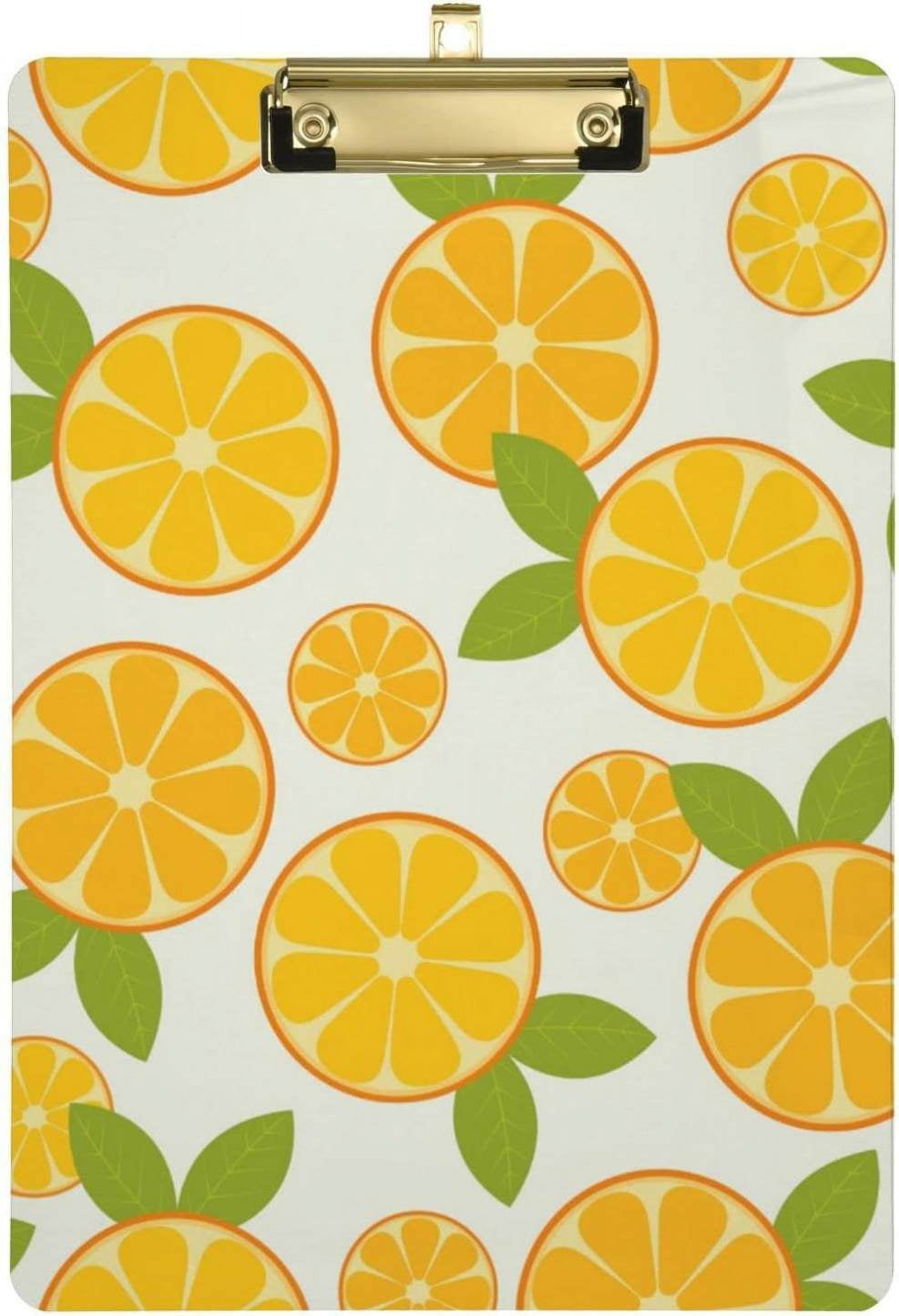 12.5"x9" Orange Fruits Clipboards, Standard A4 Letter Size Nursing ...