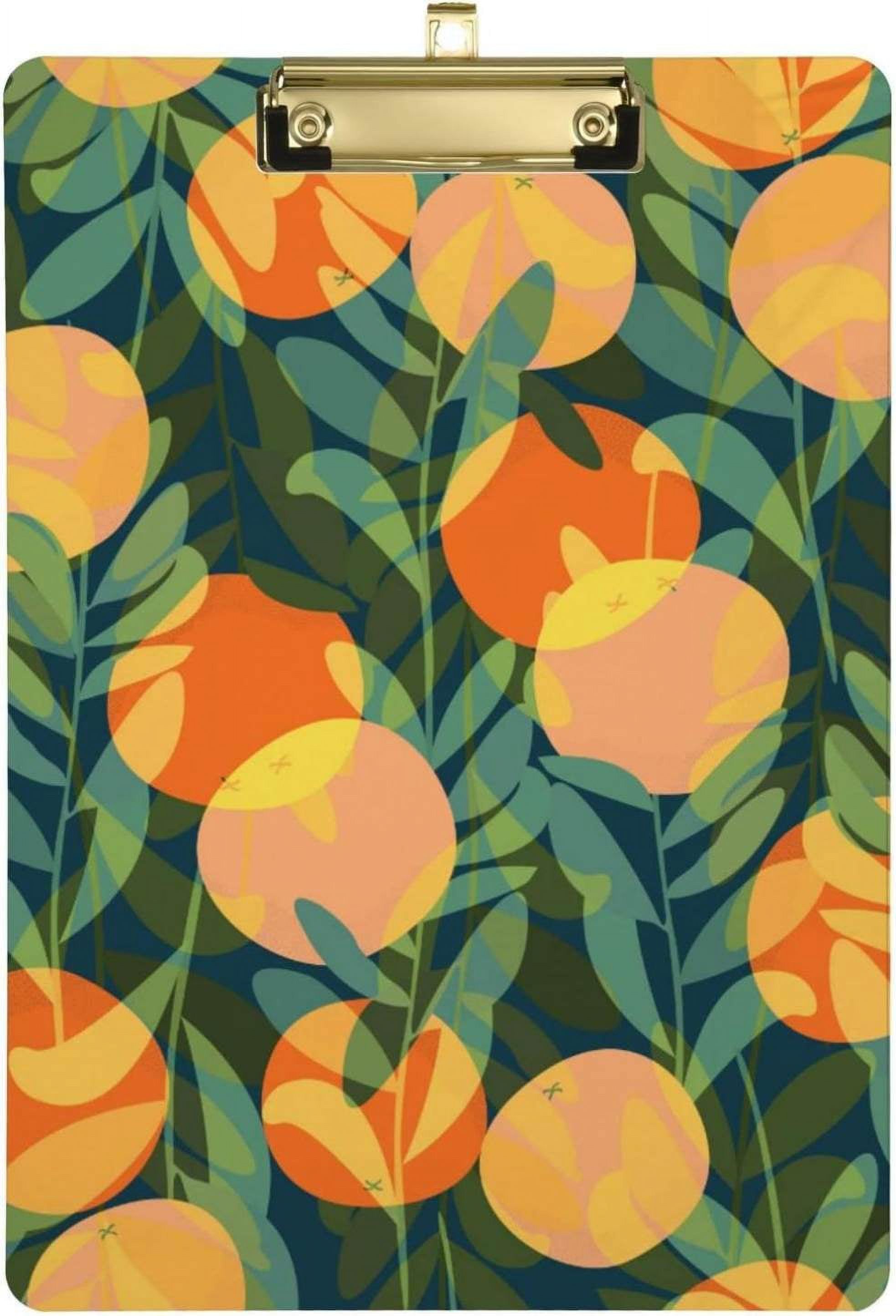 12.5"x9" Orange Fruits Clipboards, Standard A4 Letter Size Nursing ...