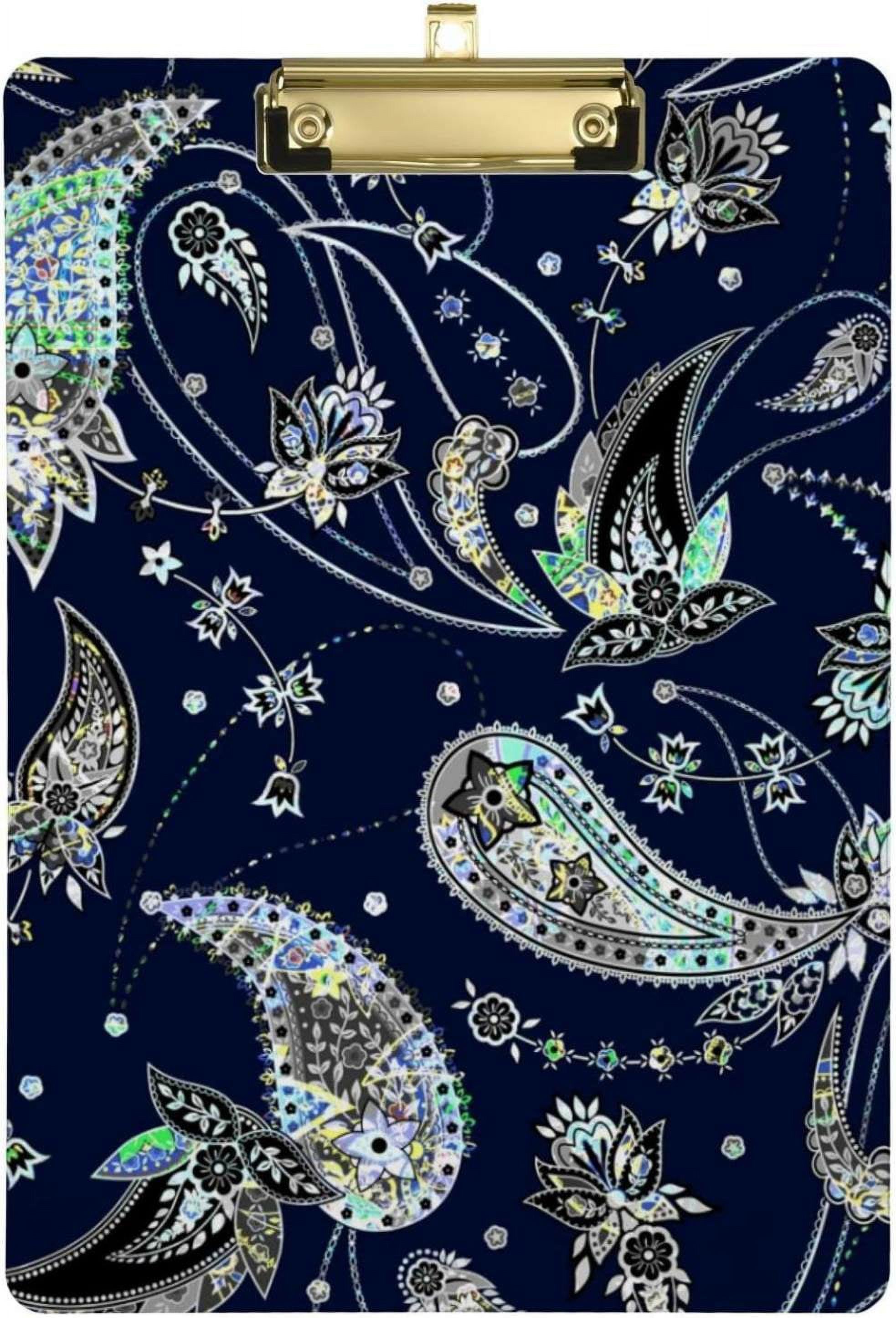 12.5"x9" Paisley Clipboards, Standard A4 Letter Size Nursing Clipboard ...