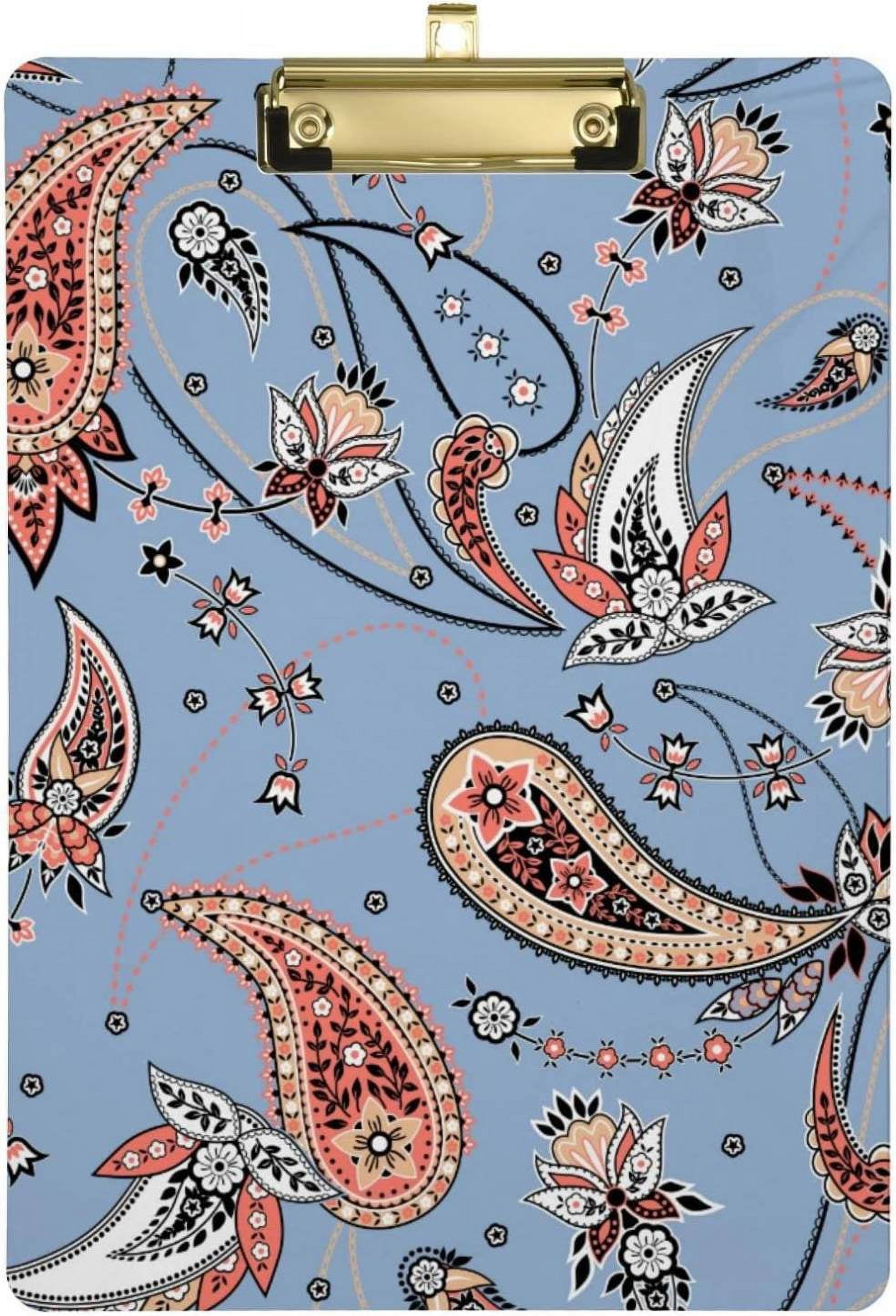 12.5"x9" Paisley Clipboards, Standard A4 Letter Size Nursing Clipboard ...