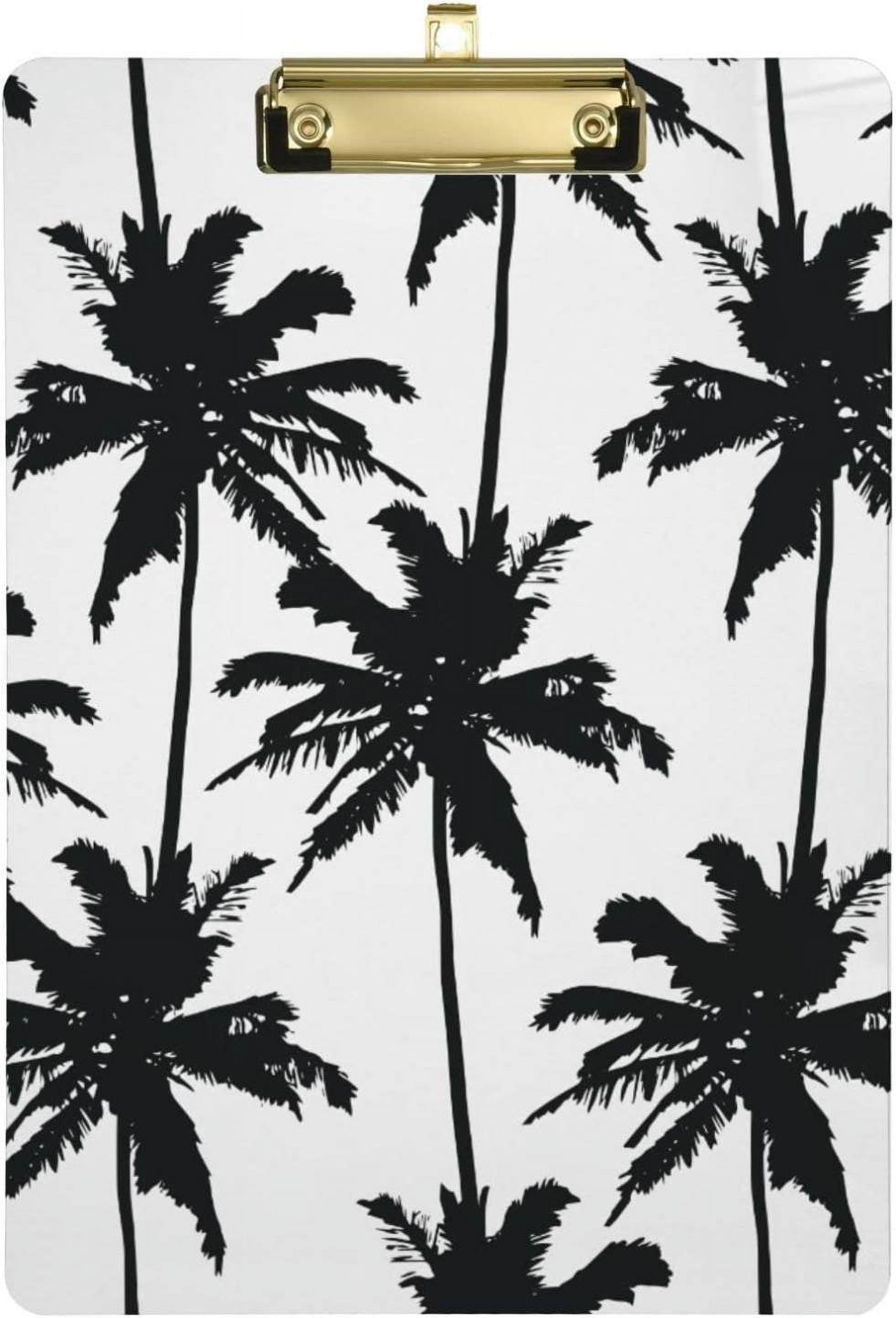 12.5"x9" Palm Tree Black Clipboards, Standard A4 Letter Size Nursing ...