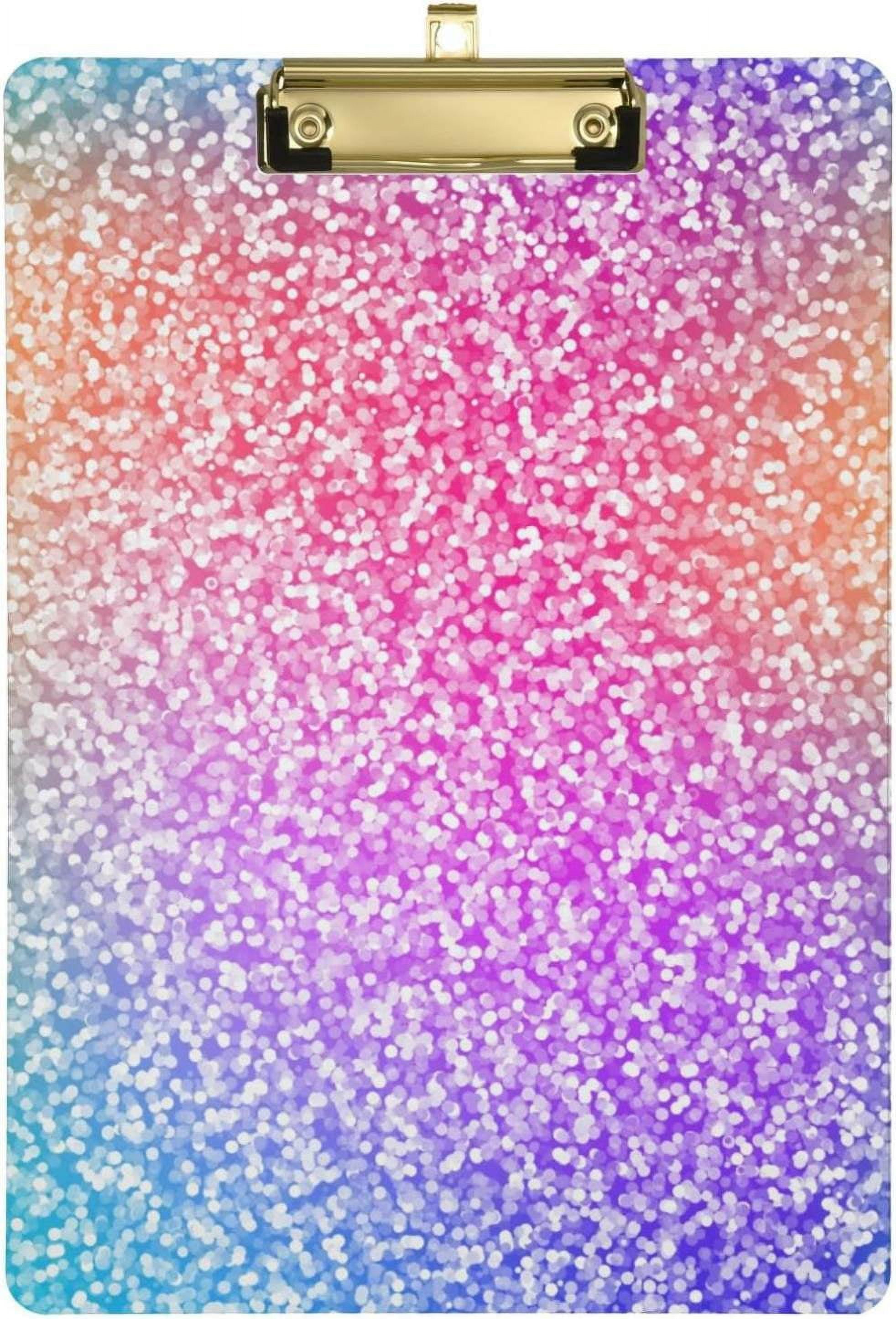 12.5"x9" Pink Blue Glitter Texture Clipboards, Standard A4 Letter Size ...