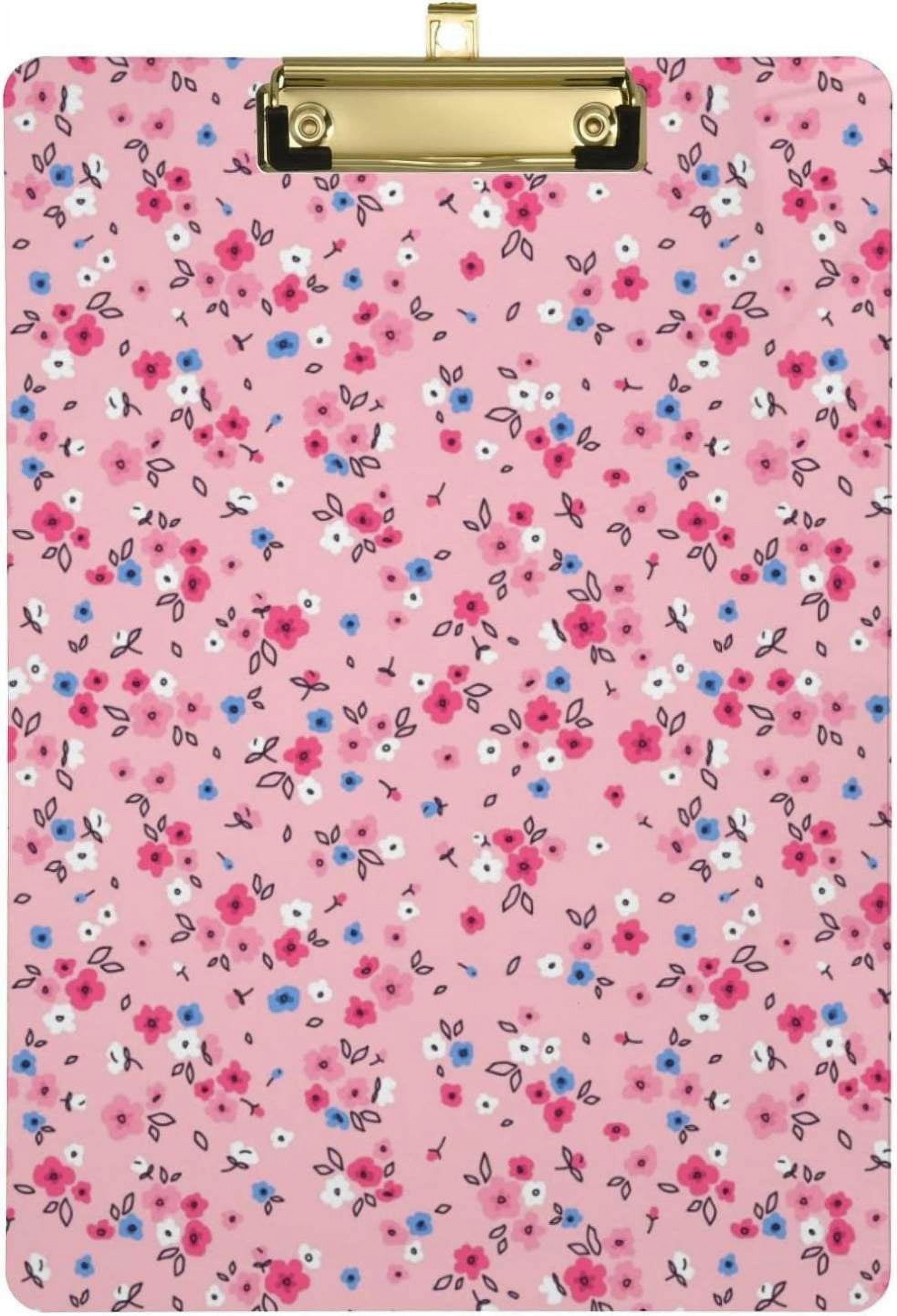 12.5"x9" Pink Bohemian Flowers Clipboards, Standard A4 Letter Size ...
