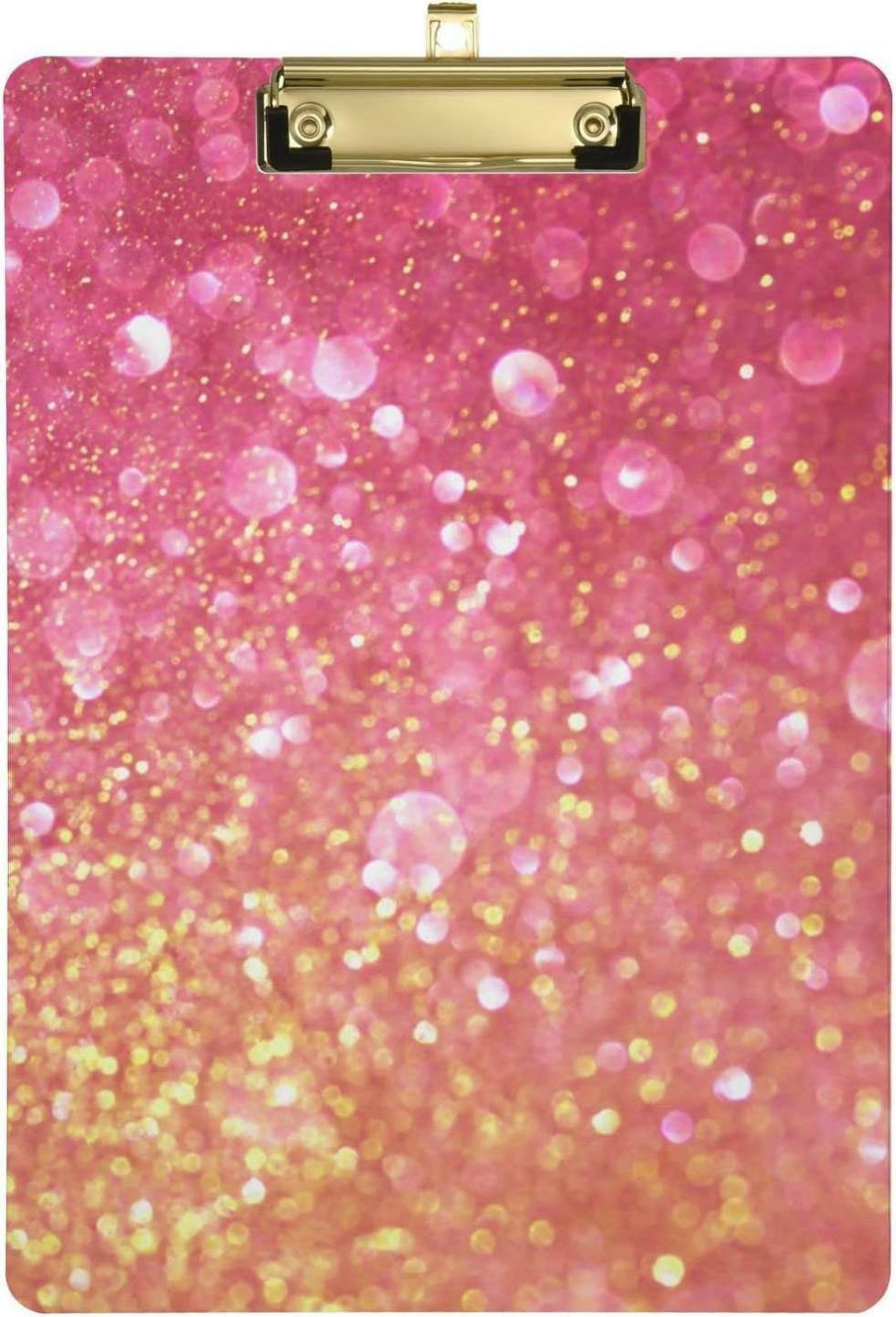 12.5"x9" Pink Glitter Clipboards, Standard A4 Letter Size Nursing ...