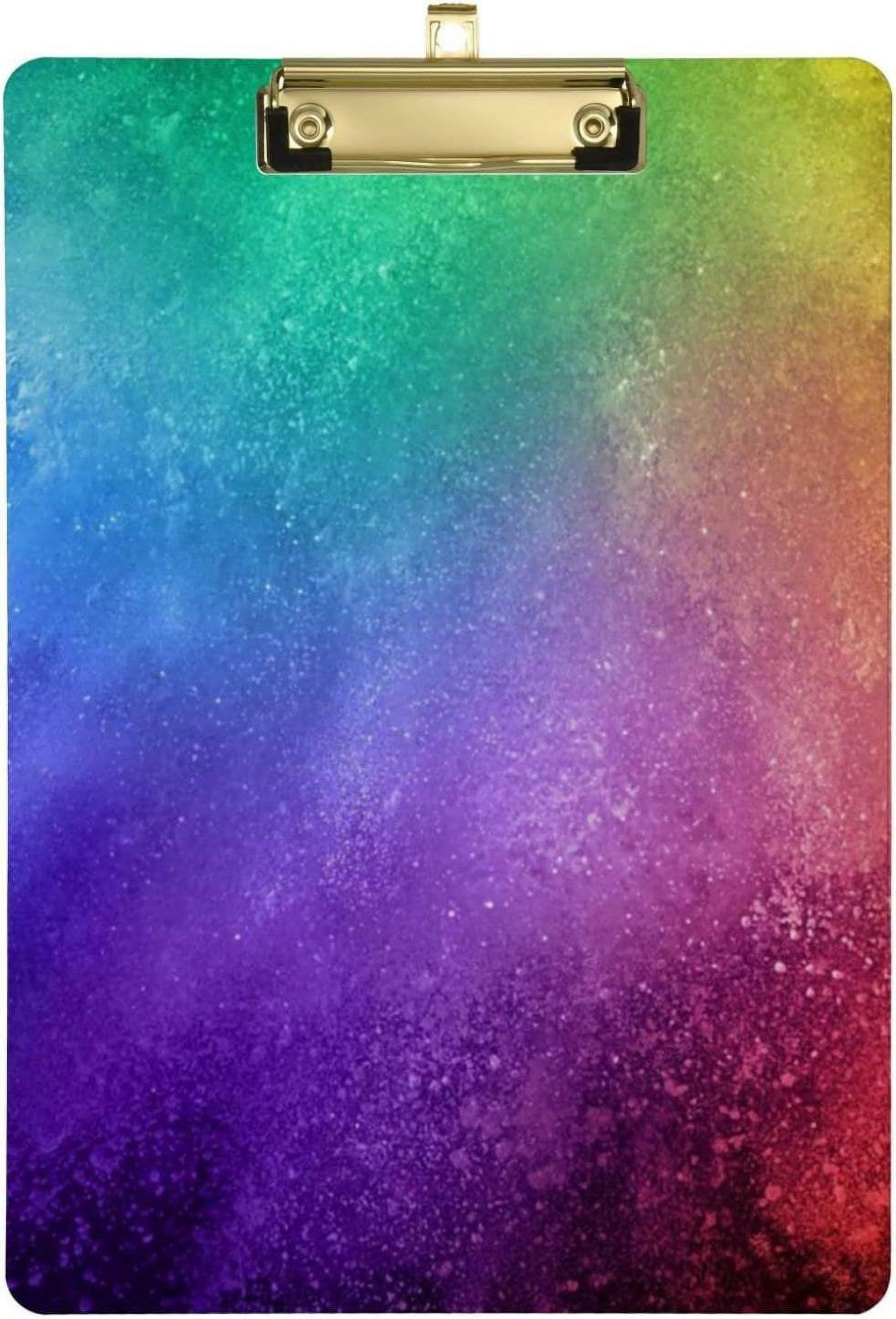 12.5"x9" Rainbow Galaxy Clipboards, Standard A4 Letter Size Nursing ...