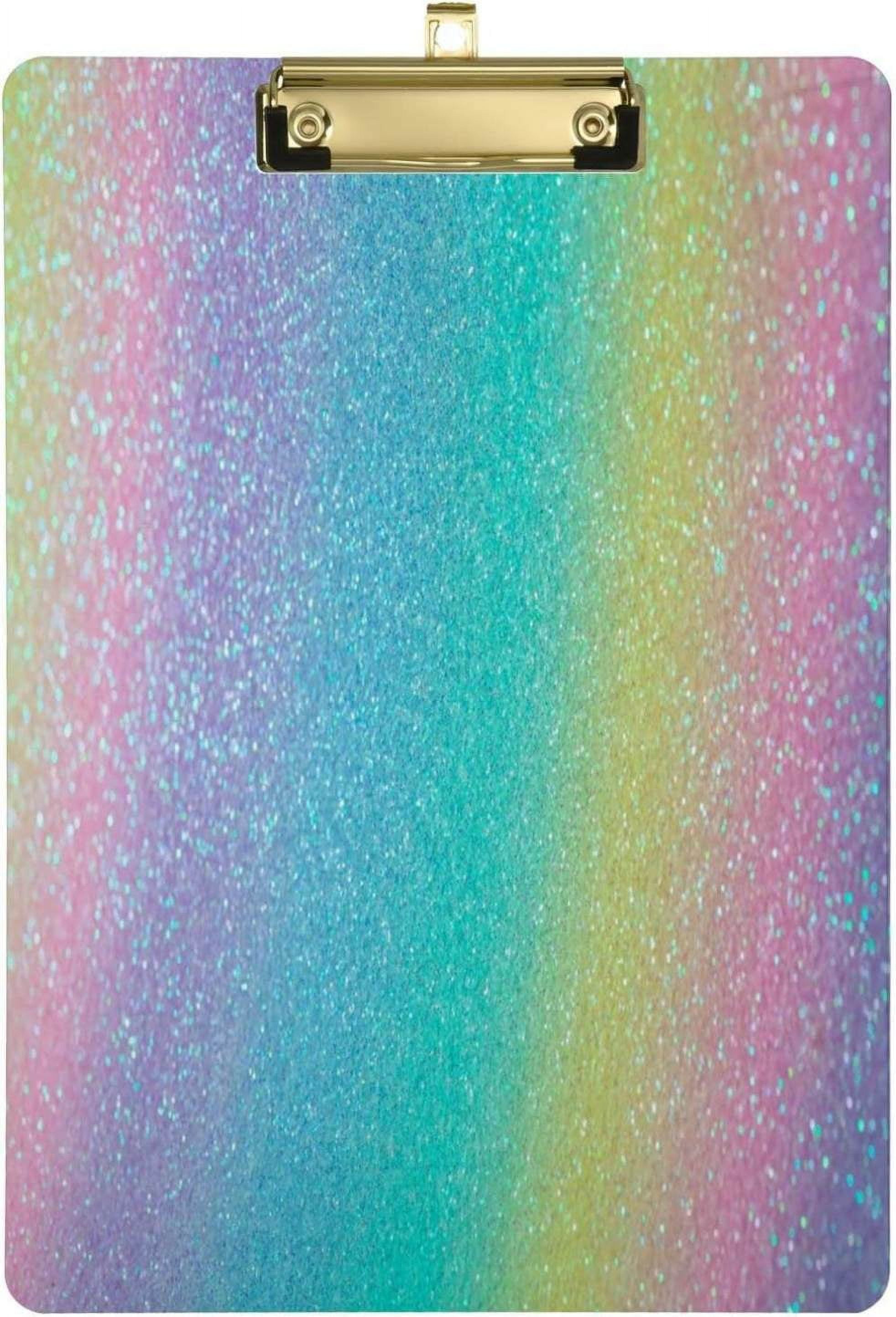 12.5"x9" Rainbow Glitter Texture Clipboards, Standard A4 Letter Size ...