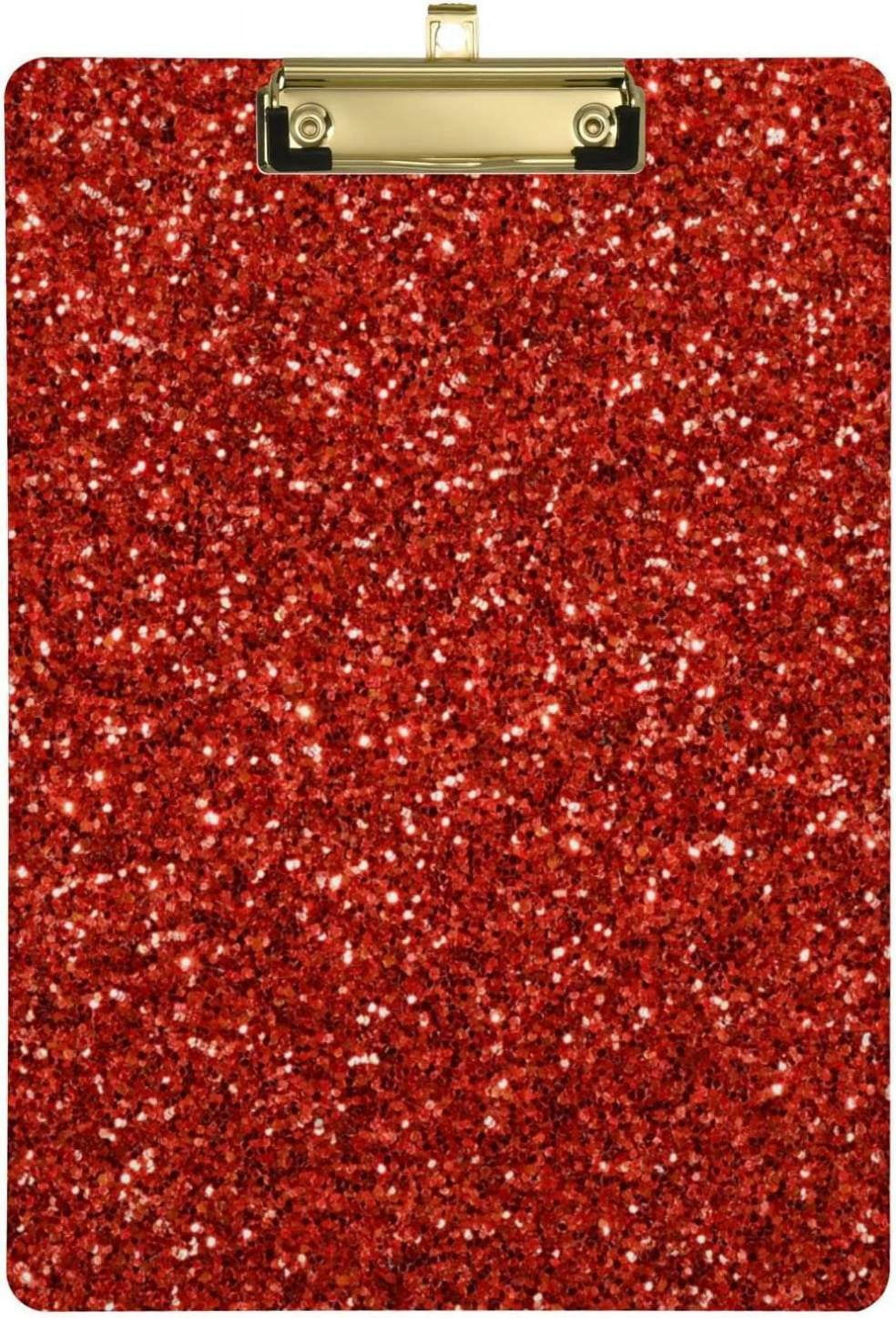 12.5"x9" Red Glitter Texture Clipboards, Standard A4 Letter Size ...