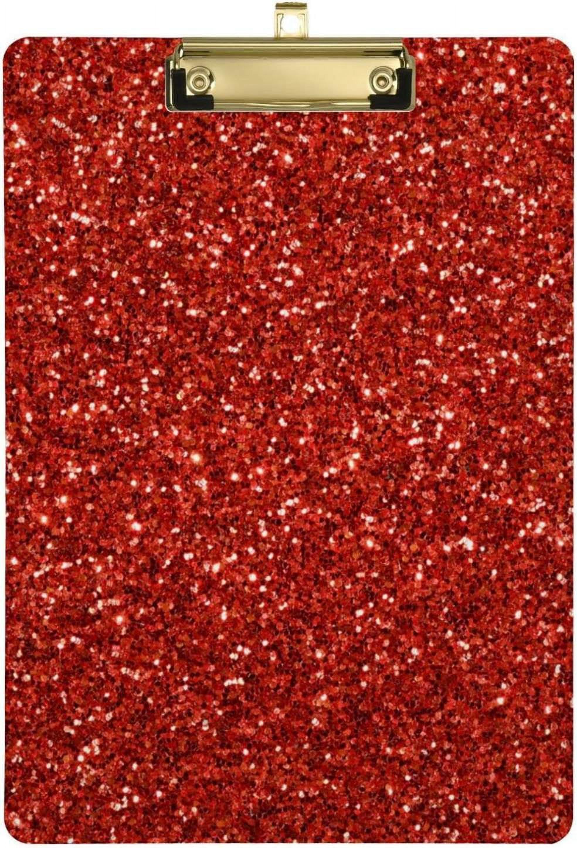 12.5"x9" Red Glitter Texture Clipboards, Standard A4 Letter Size ...