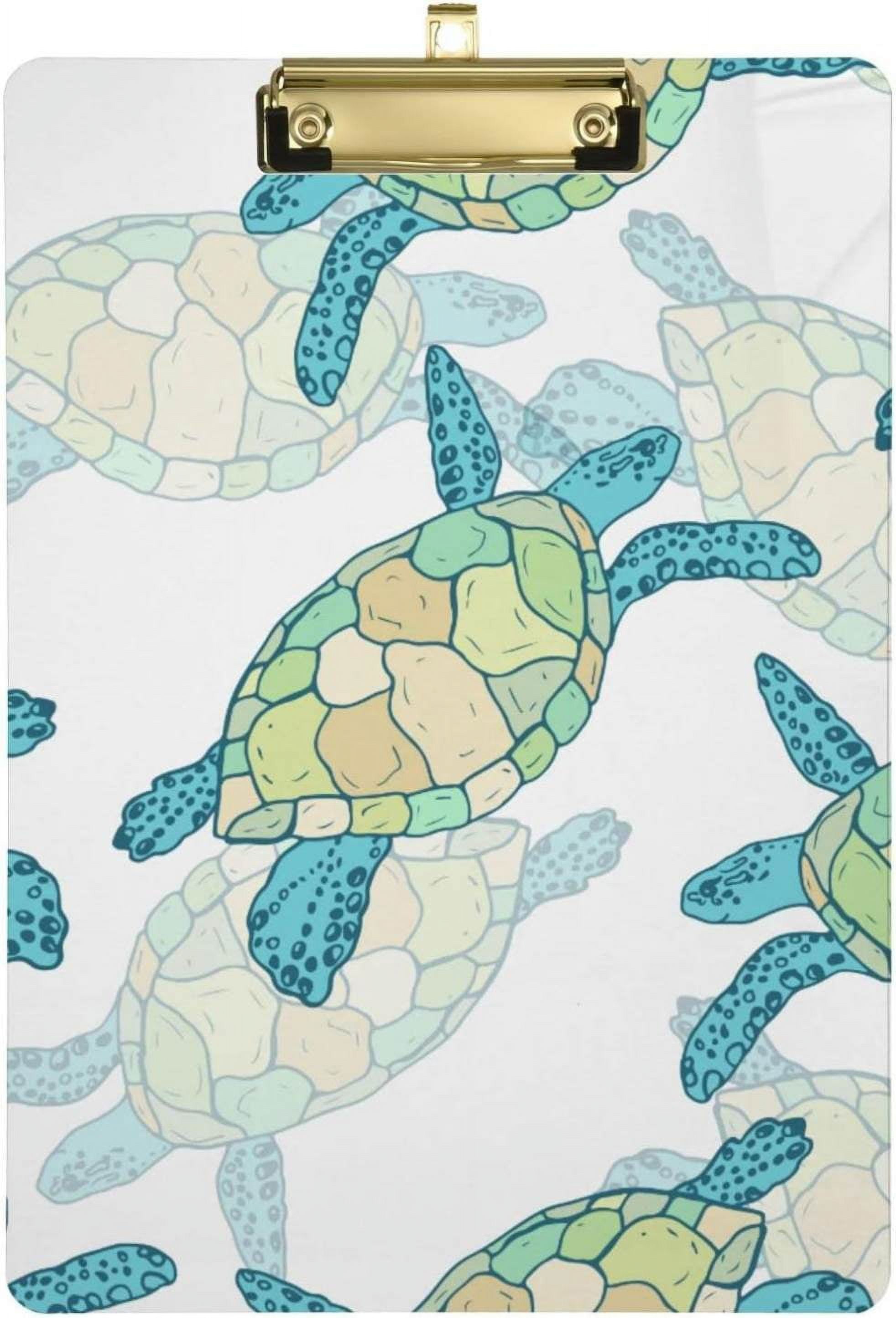 12.5"x9" Sea Turtle Clipboards, Standard A4 Letter Size Nursing ...