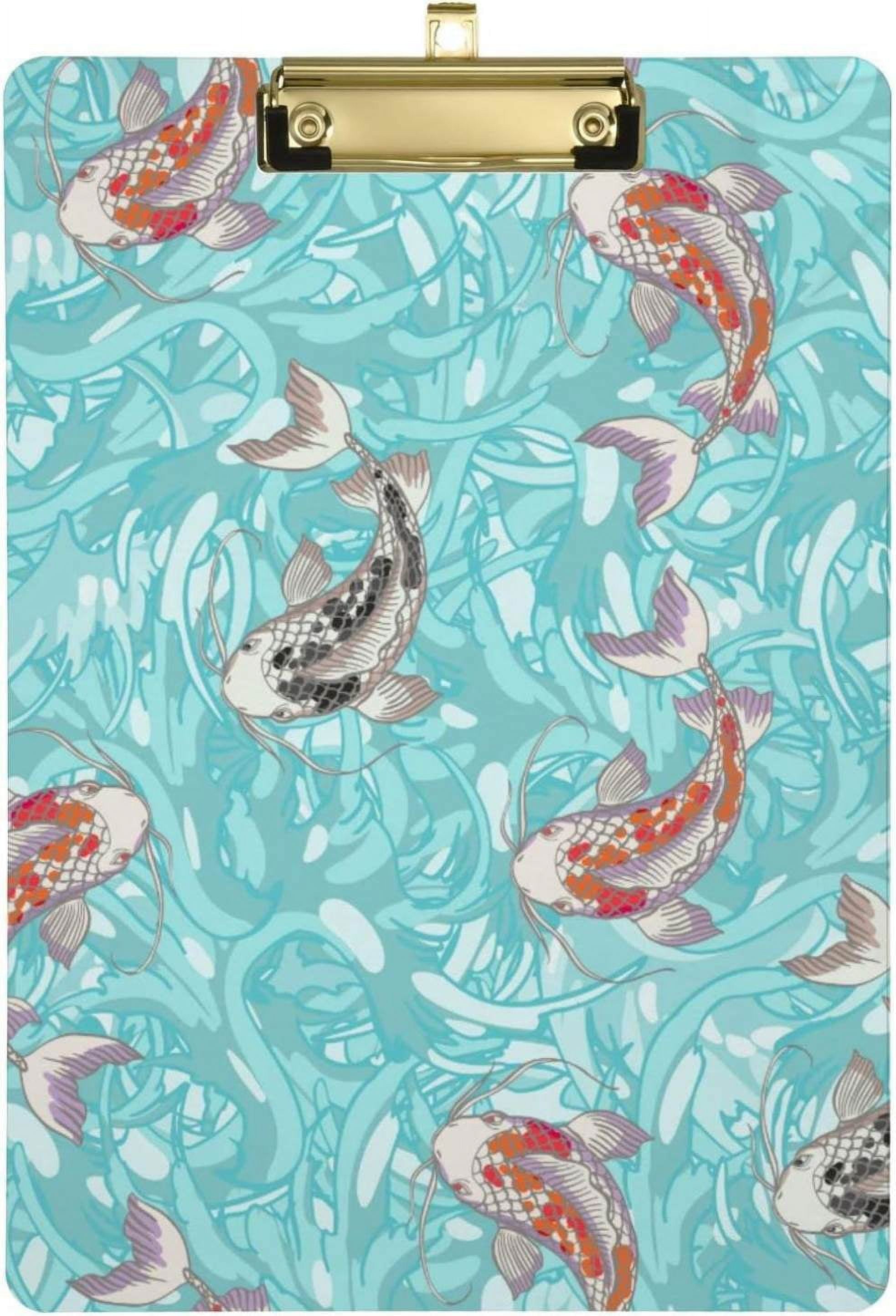 12.5"x9" Sea Ukiyoe Fish Clipboards, Standard A4 Letter Size Nursing ...