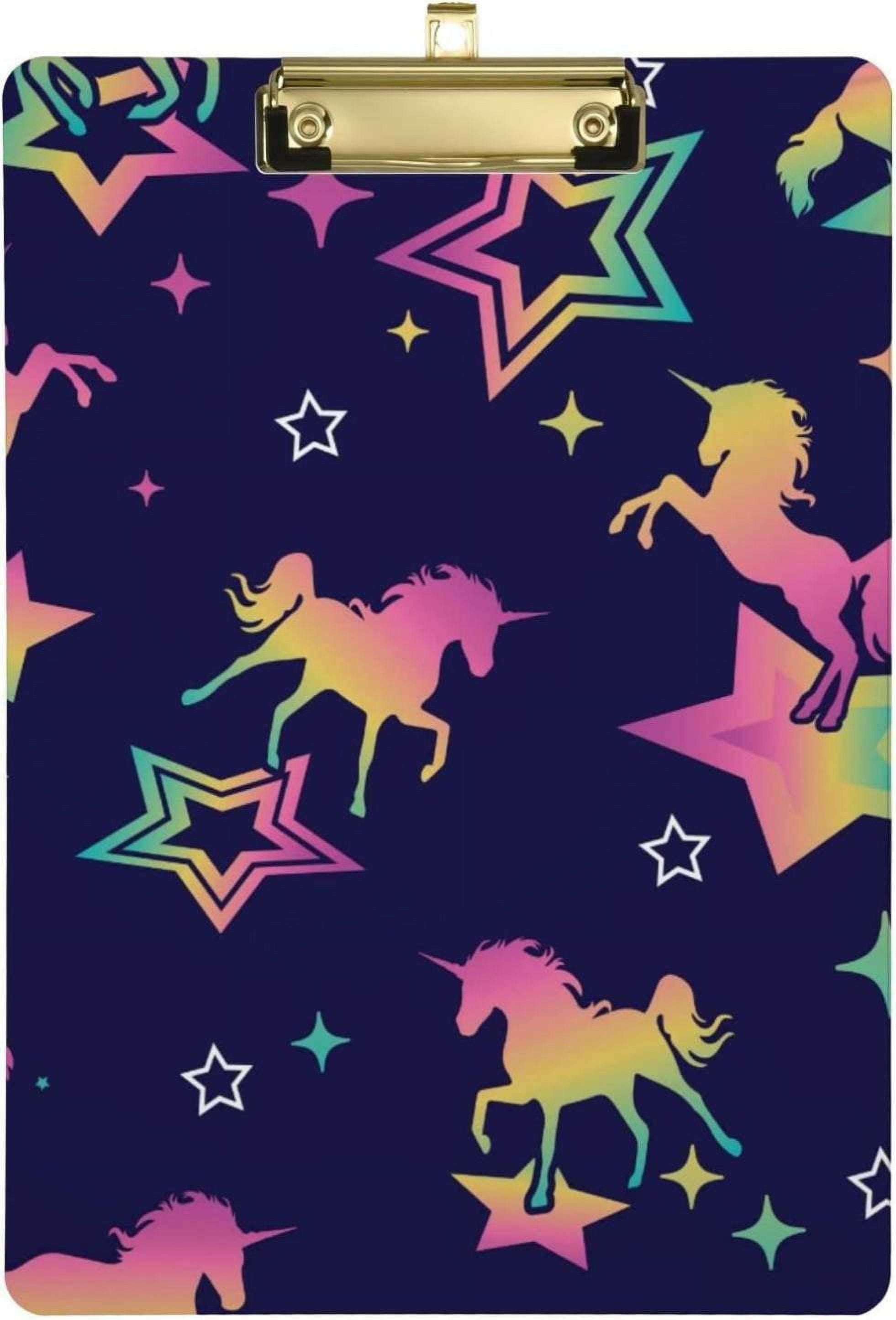 12.5"x9" Star Unicorns Clipboards, Standard A4 Letter Size Nursing ...
