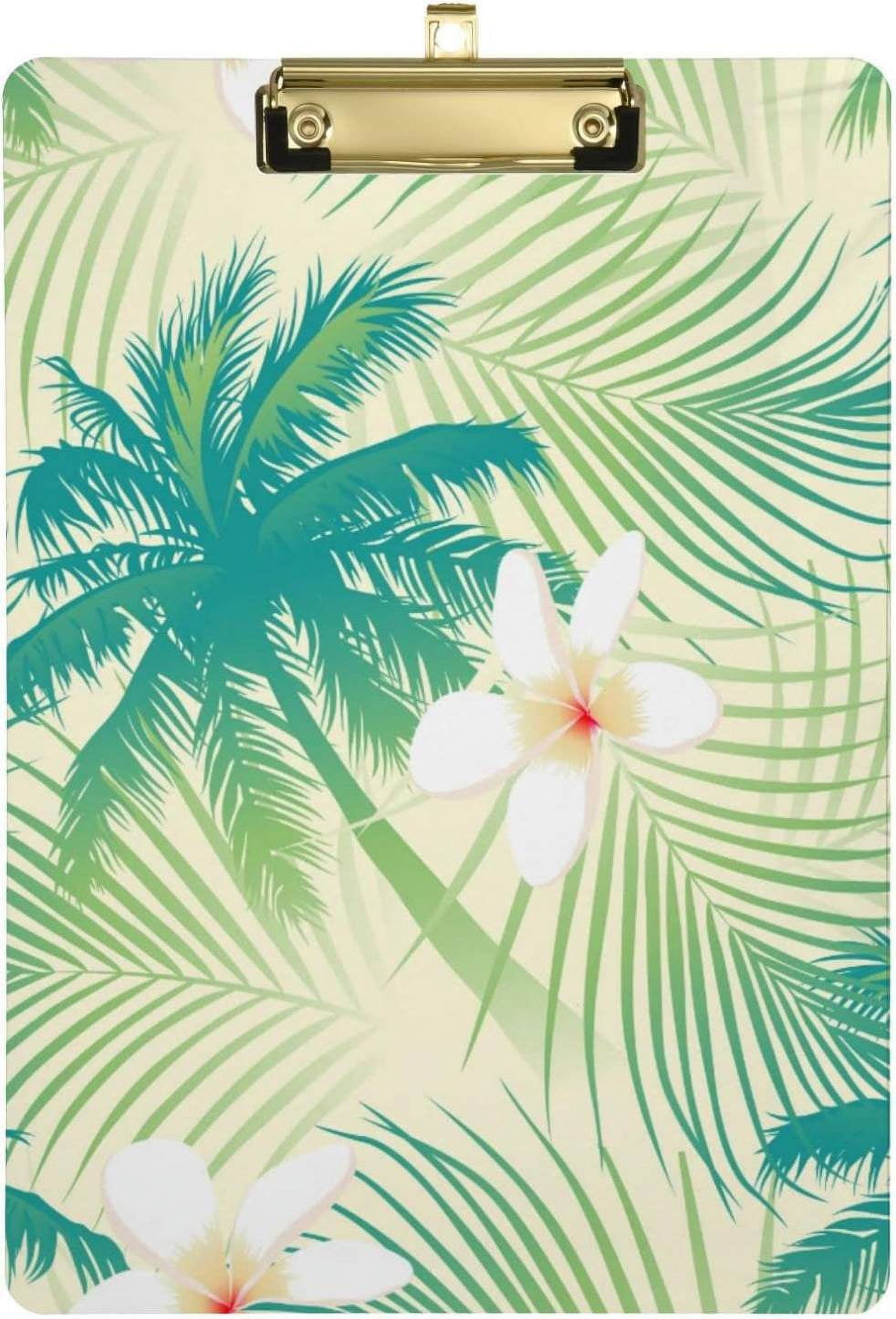 12.5"x9" Tropical Palm Tree Clipboards, Standard A4 Letter Size Nursing ...