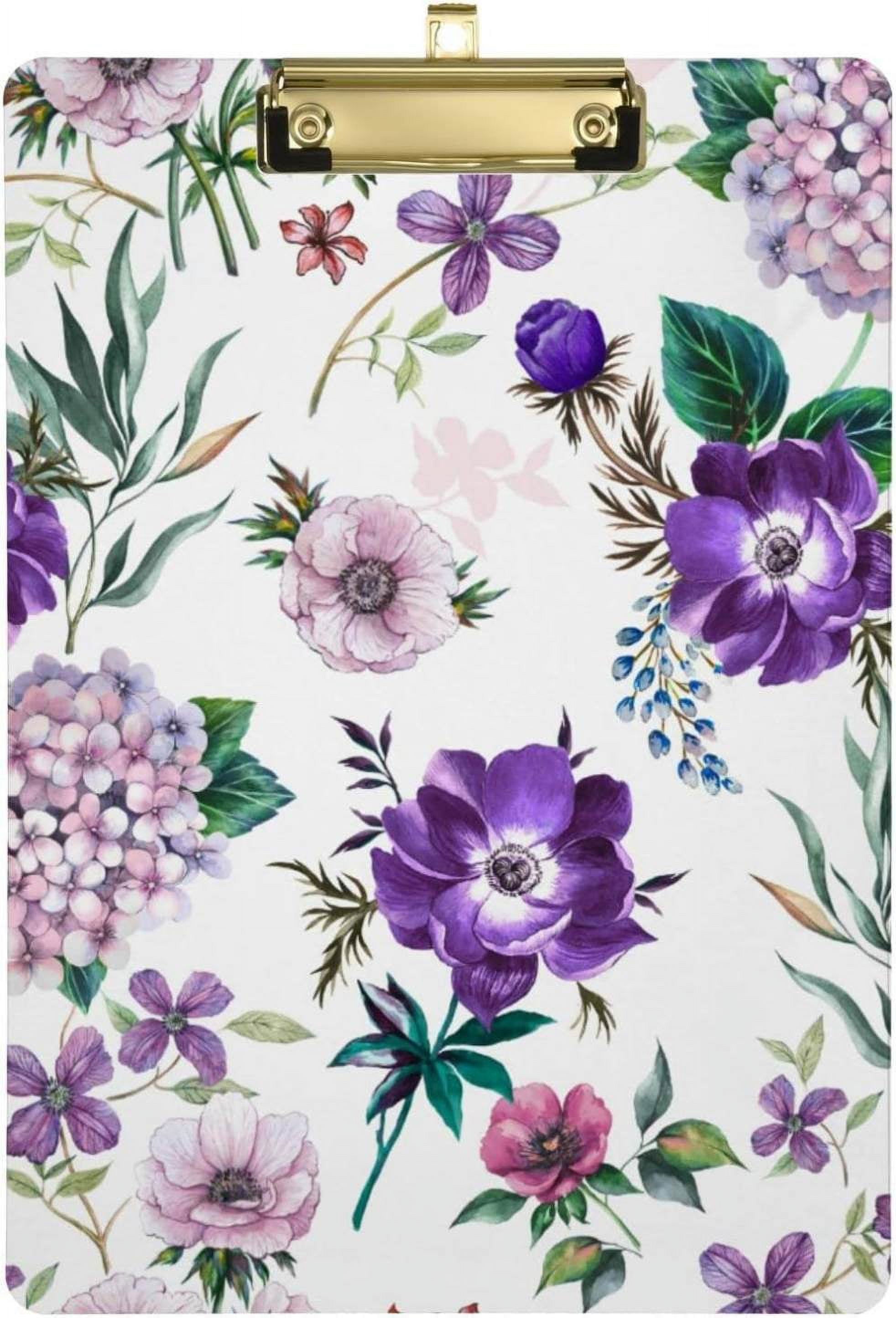 12.5"x9" Tulip Flower Clipboards, Standard A4 Letter Size Nursing ...