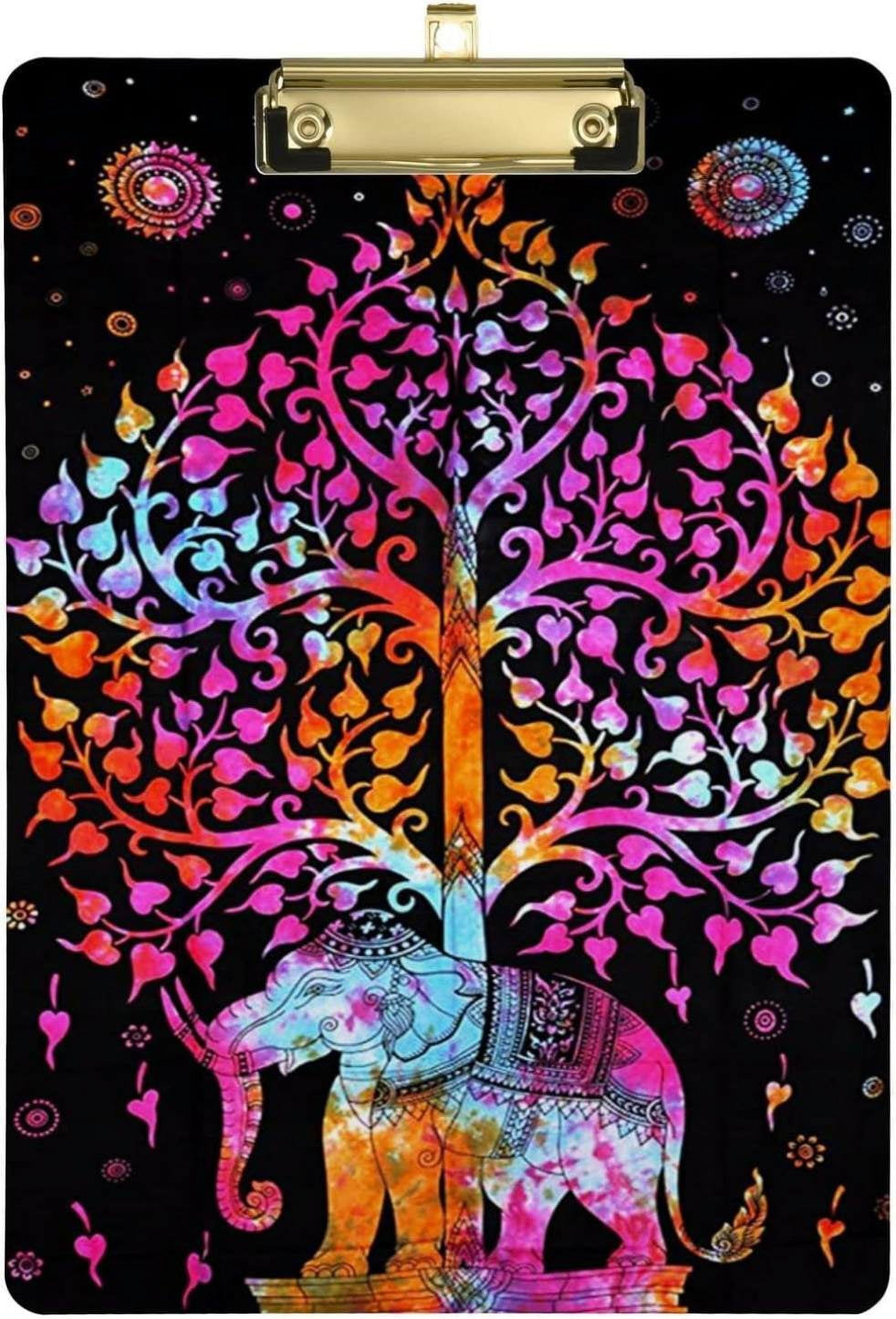 12.5"x9" Watercolor Elephant Tree Clipboards, Standard A4 Letter Size ...