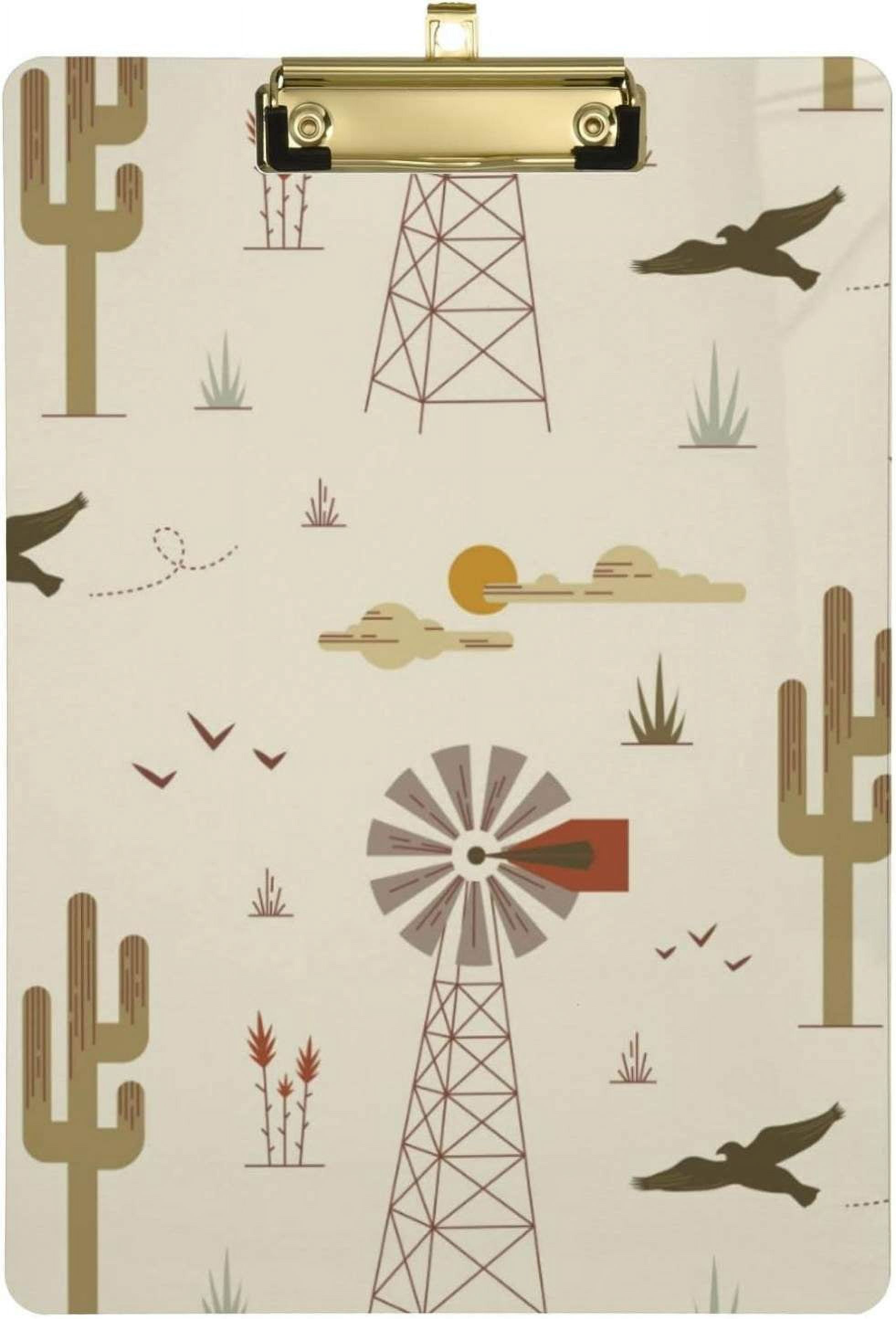 12.5"x9" Western Desert Pattern Clipboards, Standard A4 Letter Size ...