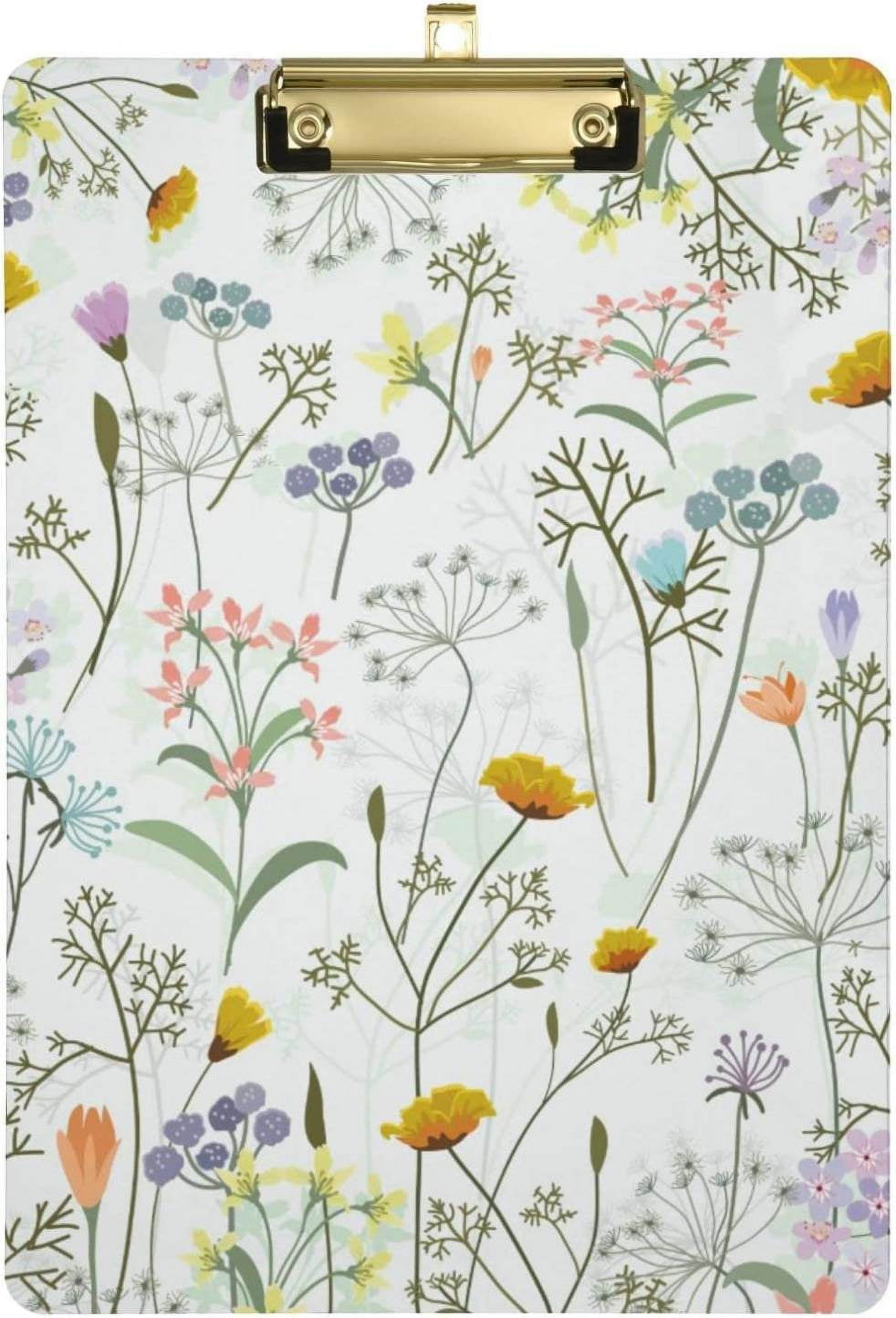 12.5"x9" Wildflowers Clipboards, Standard A4 Letter Size Nursing ...