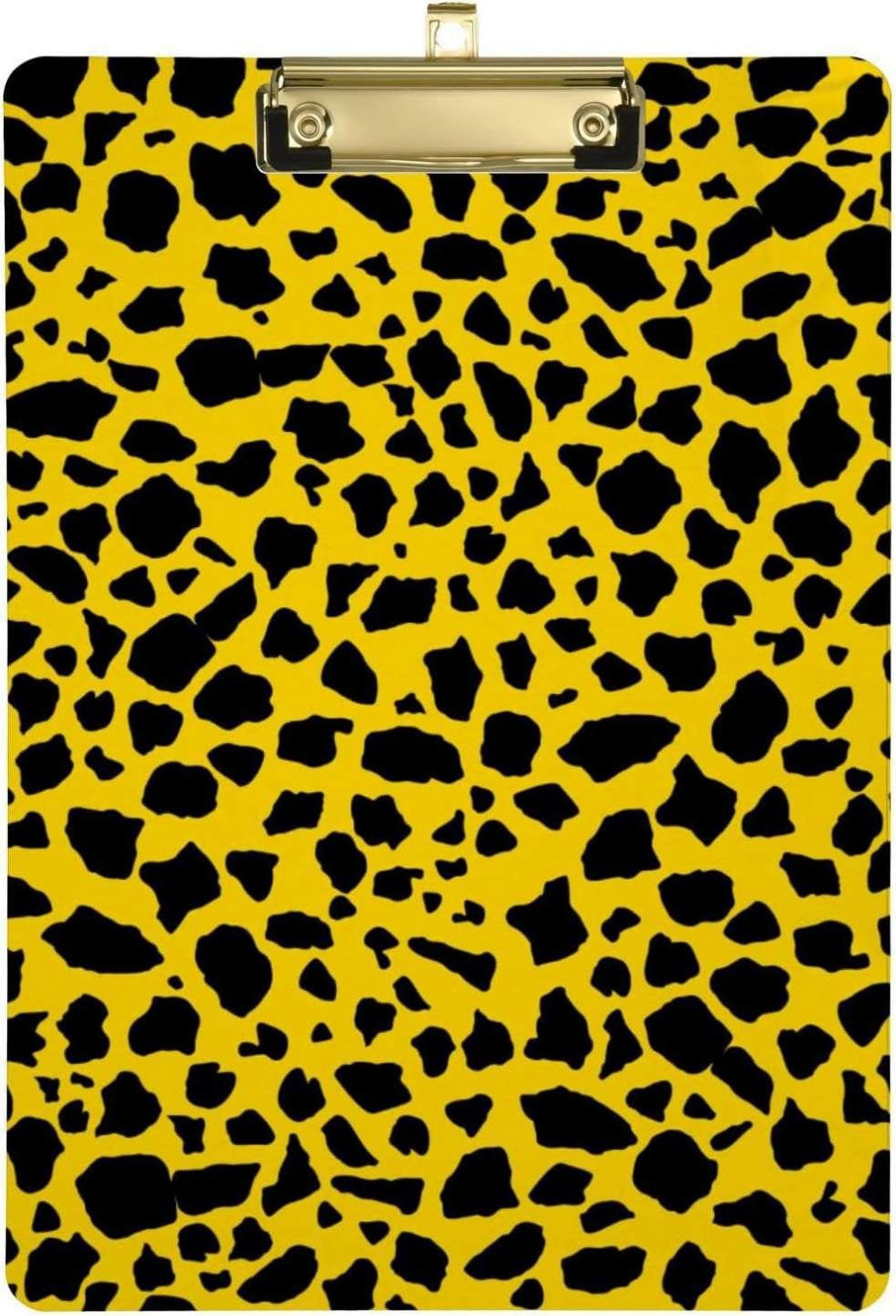 12.5"x9" Yellow Leopard Print Clipboards, Standard A4 Letter Size ...