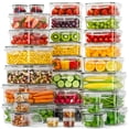 12/56/64/68Pcs Leak Proof Food Storage Containers with Lids, Reusable ...