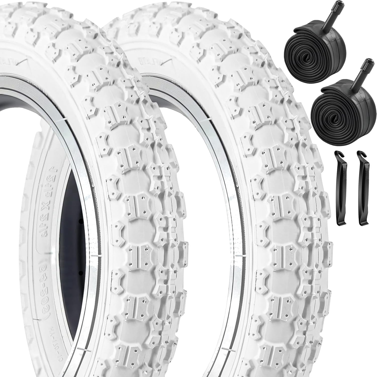 2-Pack Bicycle Tires and Pair Inner Tubes with Tire Levers Replacement ...
