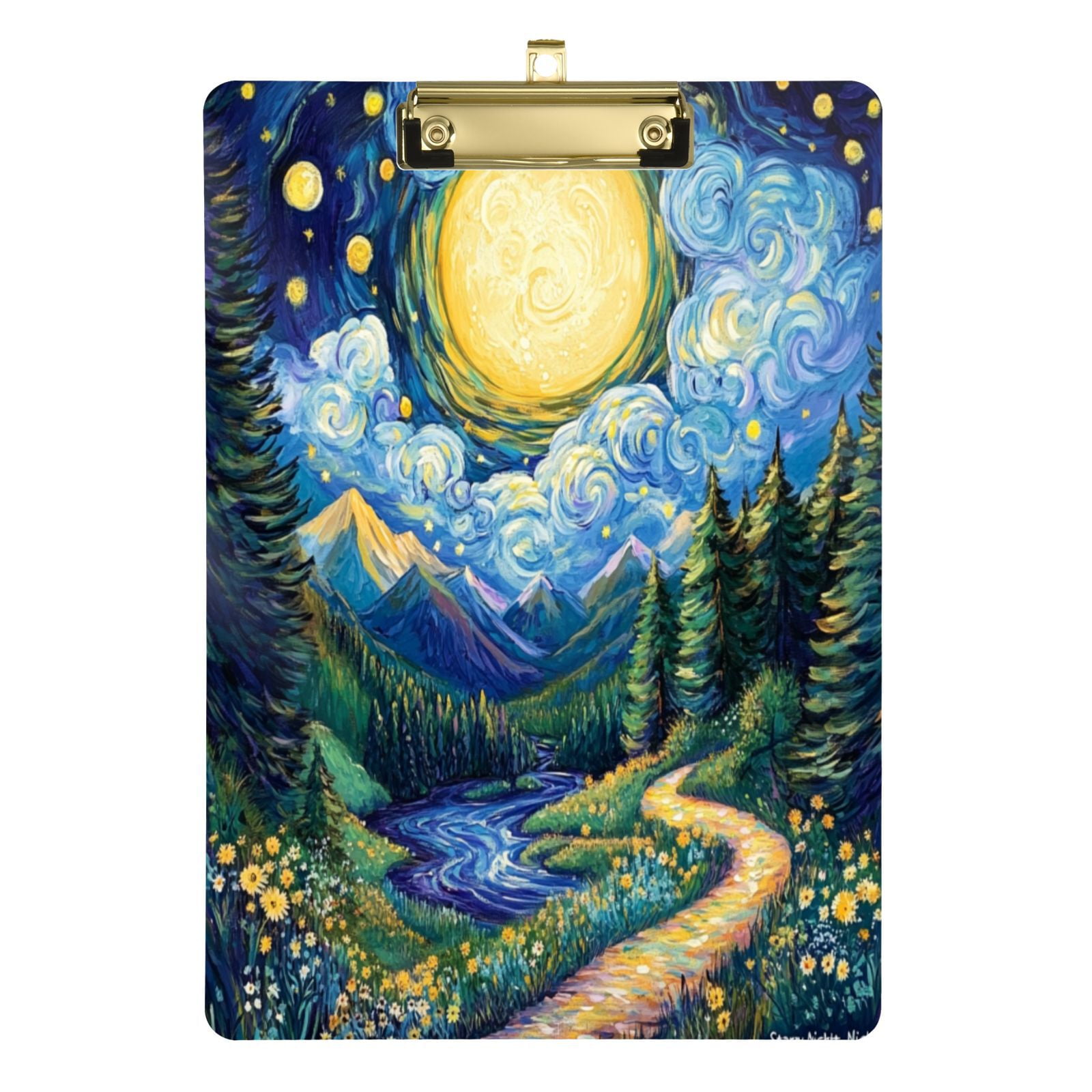 12.5x9 Inch Acrylic Clipboard with Metal Clip – Single-Sided Print ...