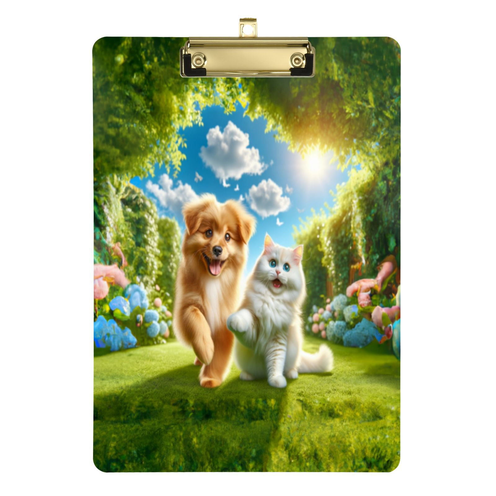 12.5x9 Inch Acrylic Clipboard with Metal Clip – Single-Sided Print ...