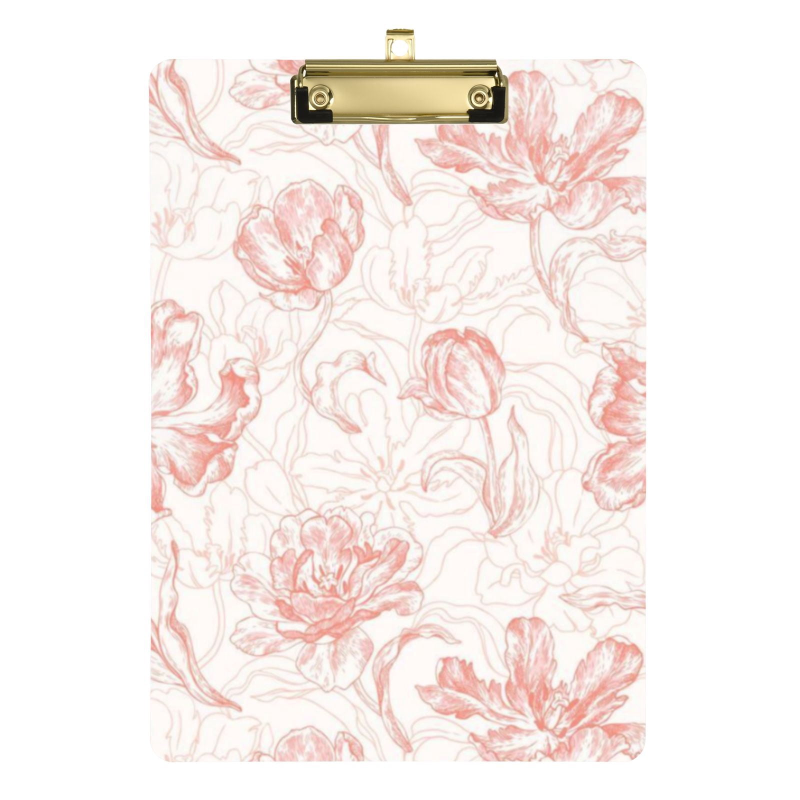 12.5x9 Inch Acrylic Clipboard with Metal Clip – Single-Sided Print ...