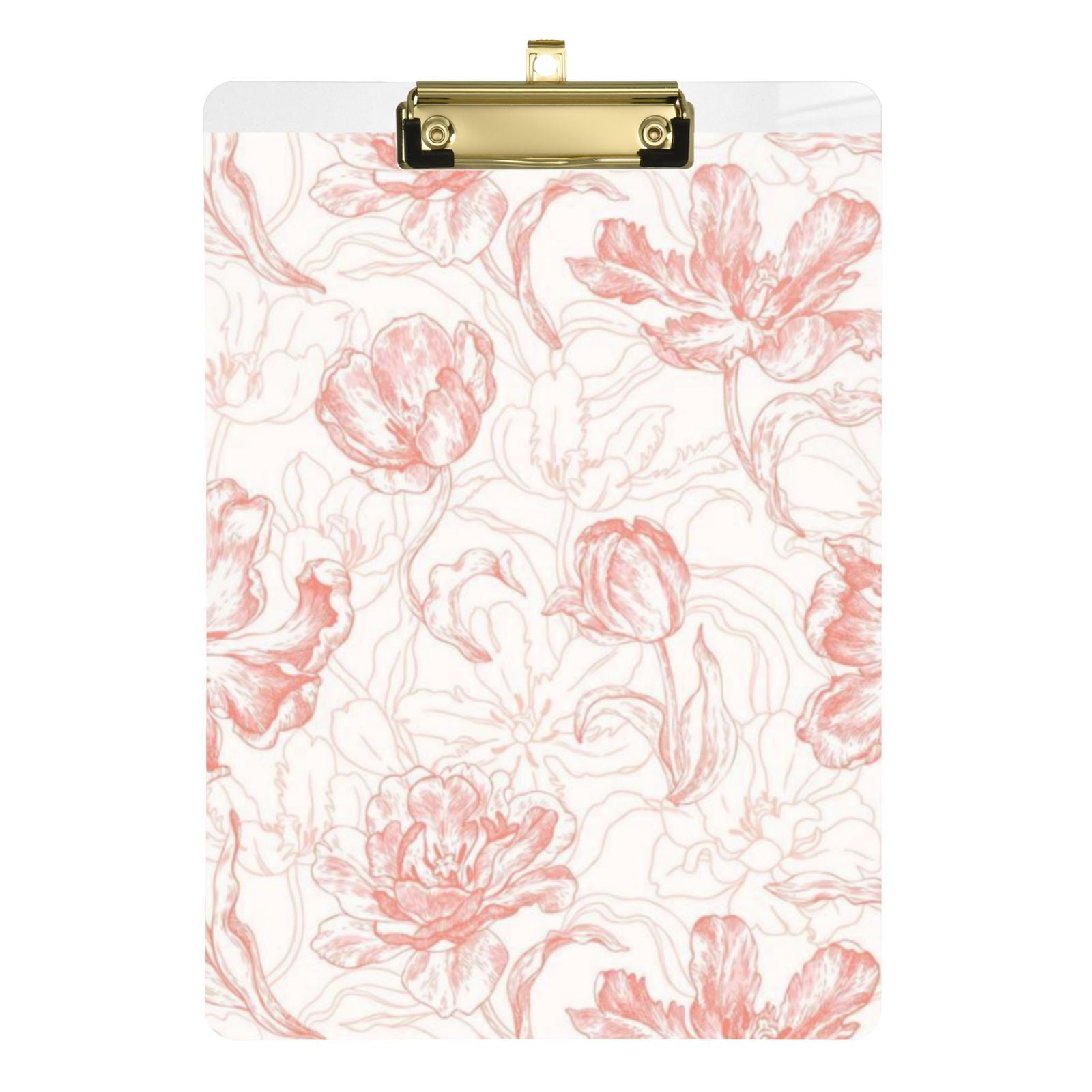 12.5x9 Inch Acrylic Clipboard with Metal Clip – Single-Sided Print ...