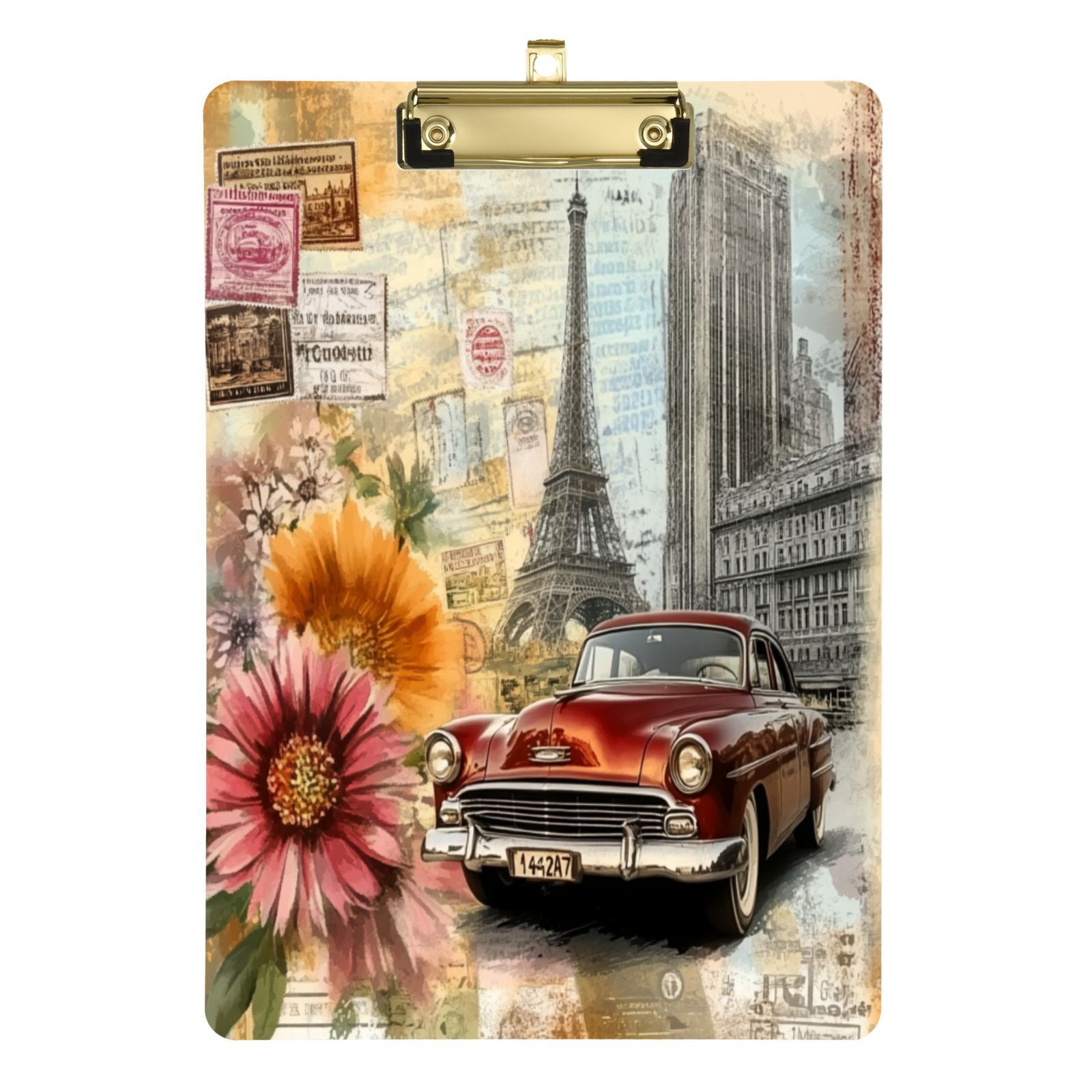 12.5x9 Inch Acrylic Clipboard with Metal Clip – Single-Sided Print ...