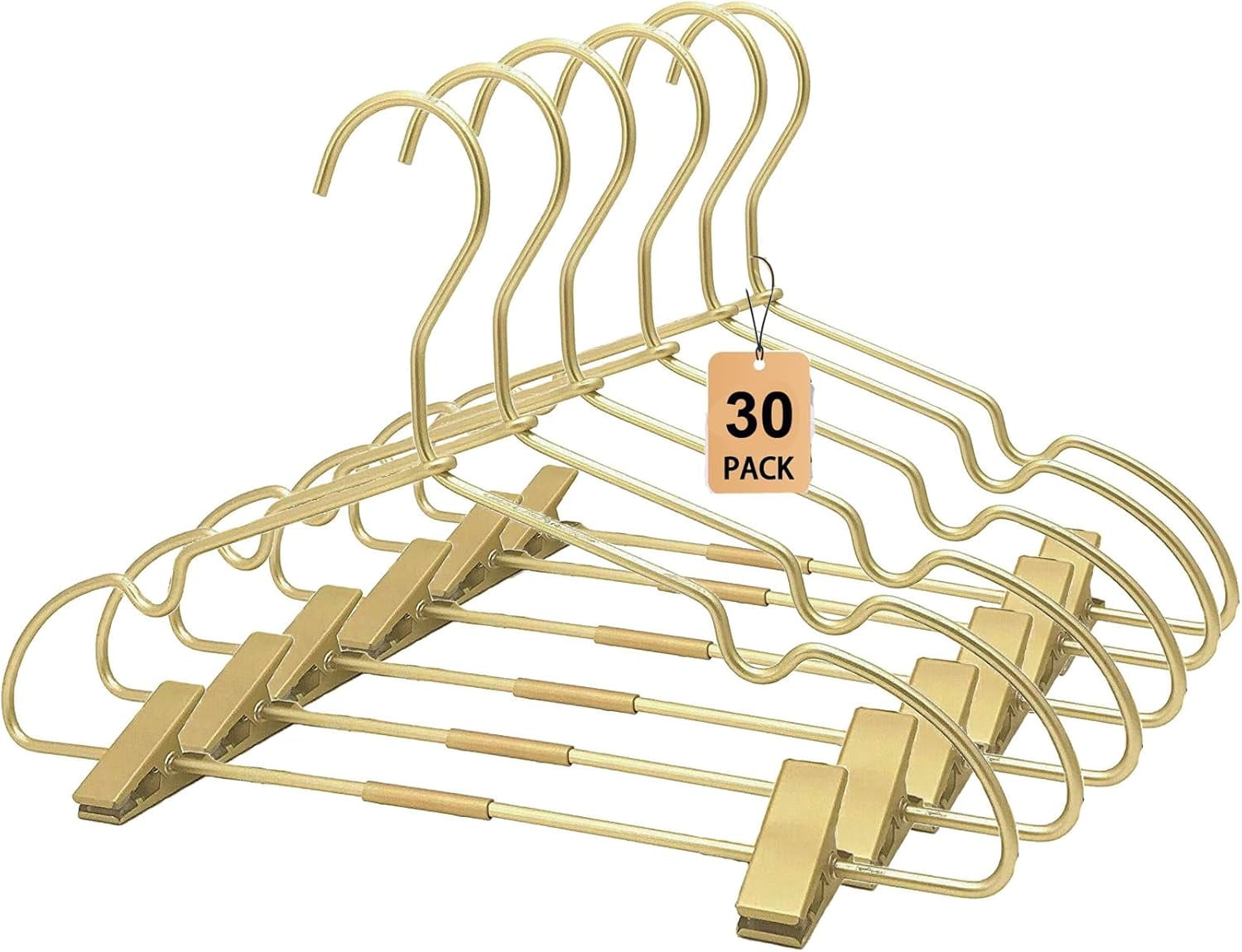 12.6" Baby Clothes Clips Hanger, 30 Pack Children Kids Coat Hanger ...